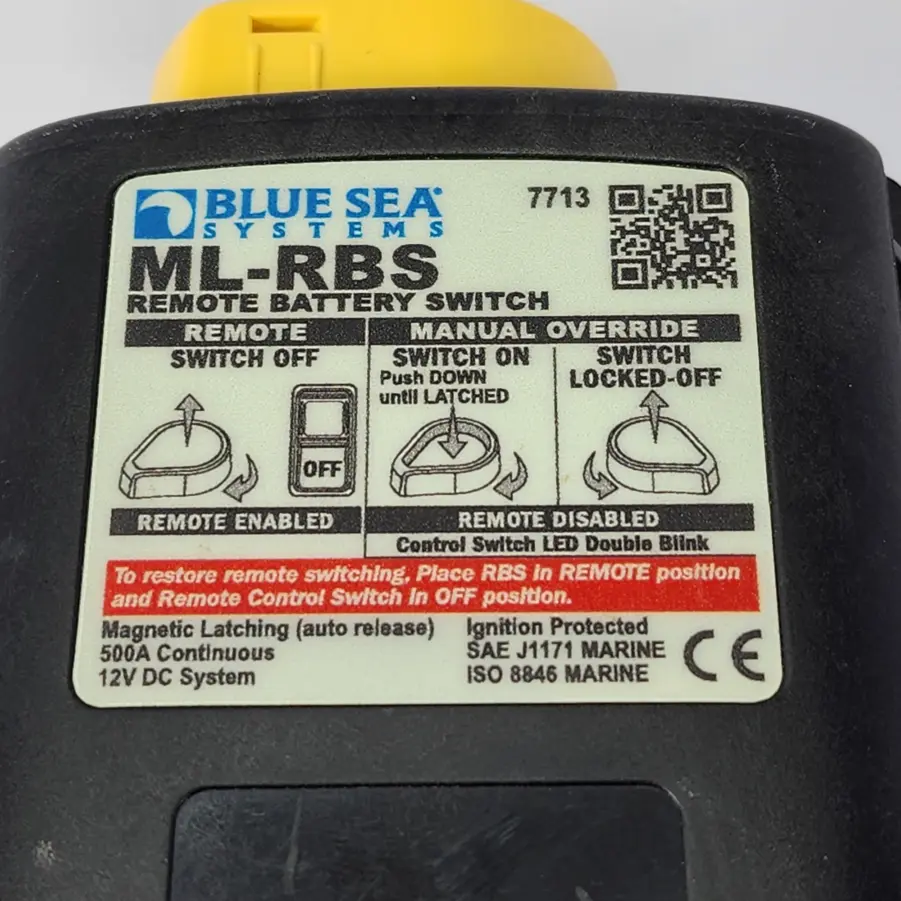 Blue Sea Systems ML-RBS Remote Battery Switch - 12V DC 500A - 7700 ...