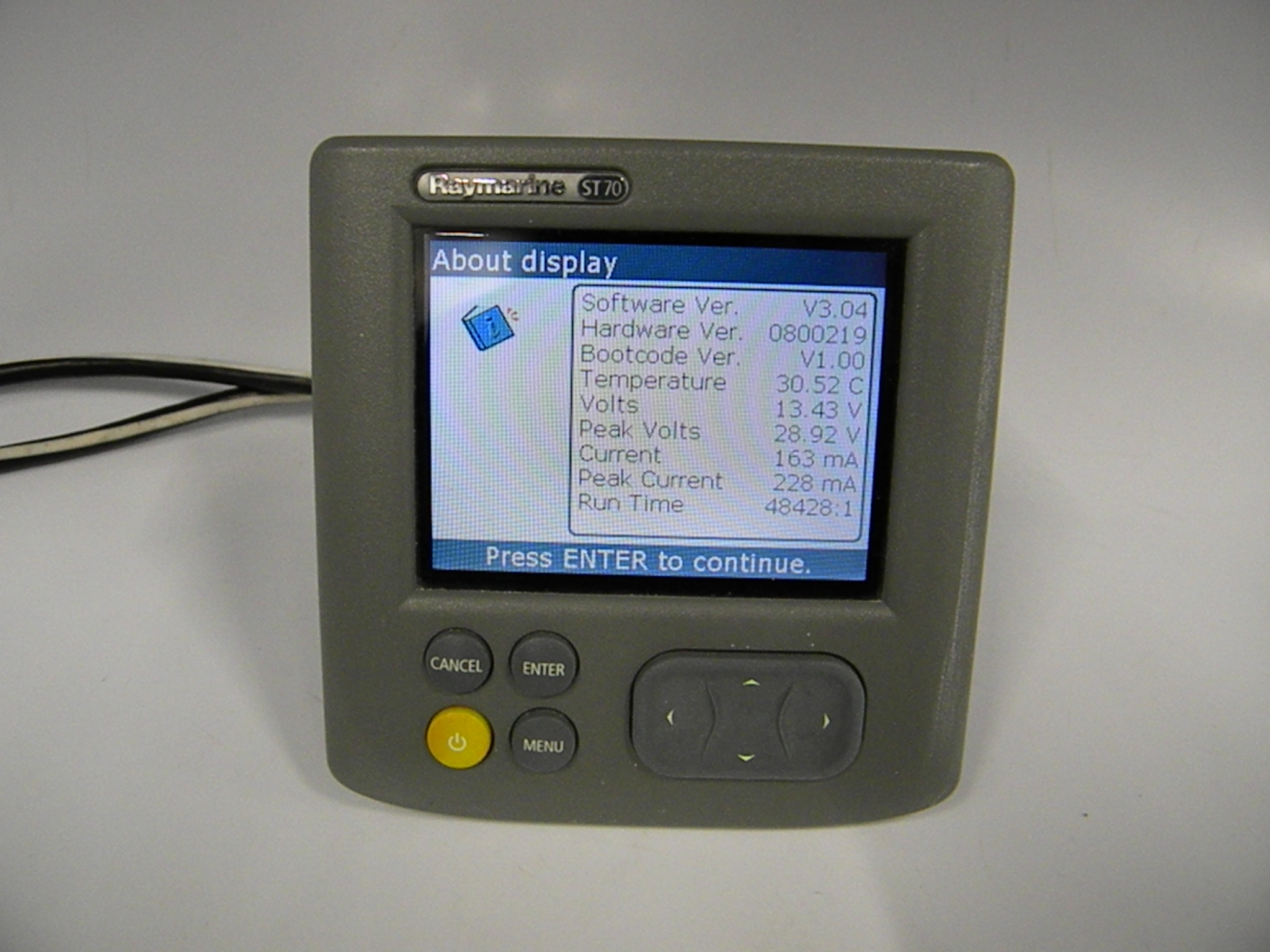 Raymarine ST70 Color Multifunction Instrument w/NEW LCD-E22105 *MME ...