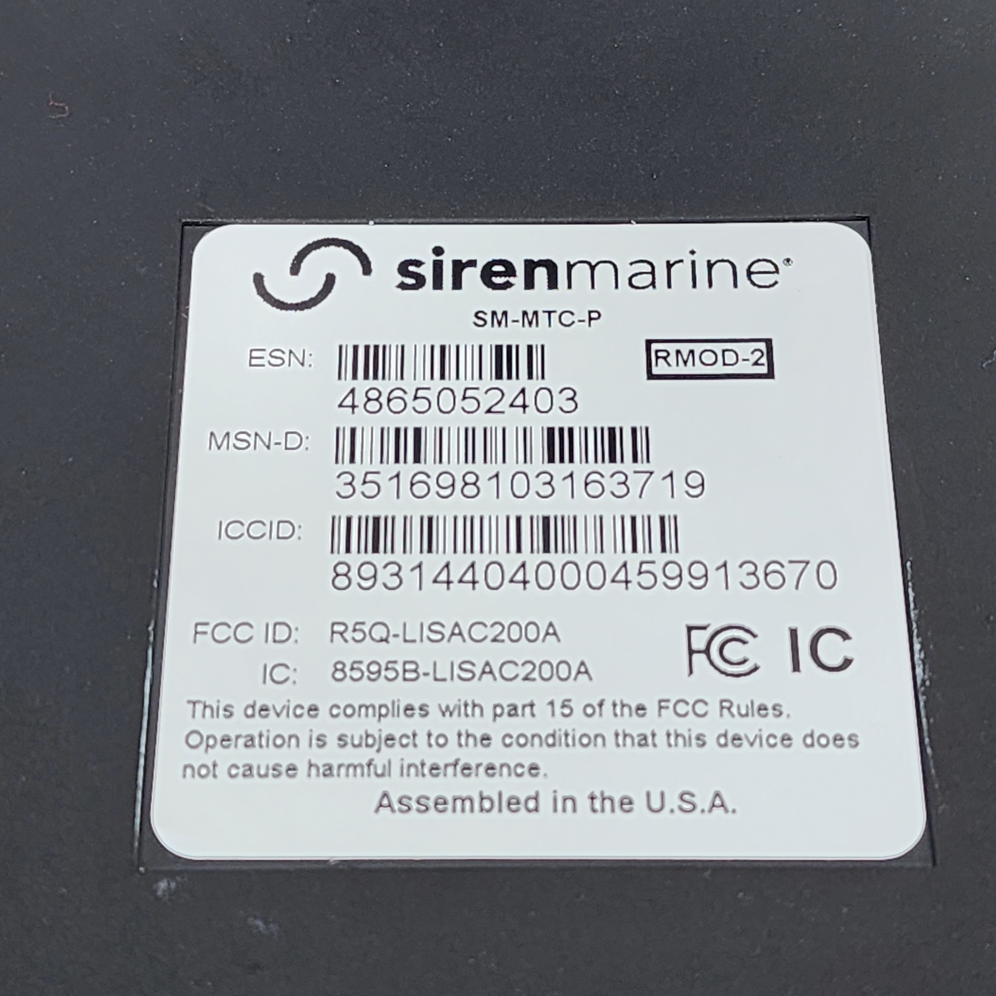 Siren Marine SM-MTC-P MTC Boat Monitoring Tracking & Control Device ...