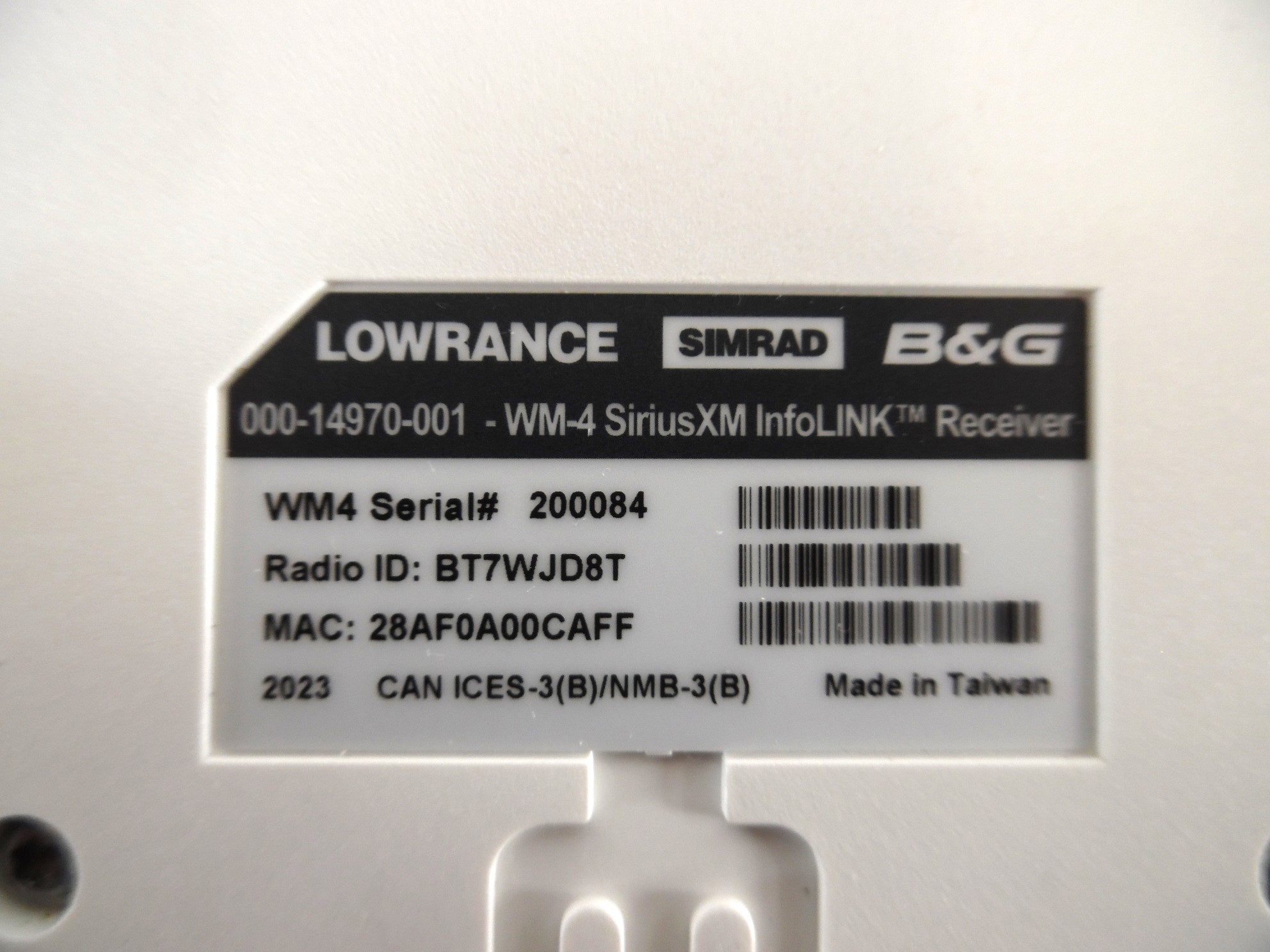 Lowrance BG Simrad WM-4 Sirius XM Satellite Weather Radio Module USED ...