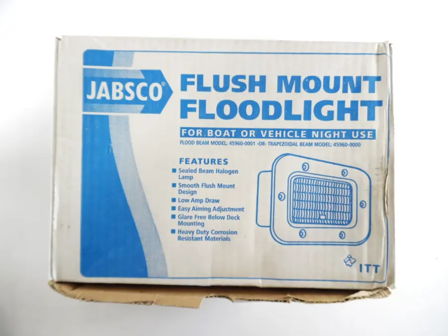 Jabsco 45960-0001 White Flush-Mount Flood Light~Great Condition *Tested ...