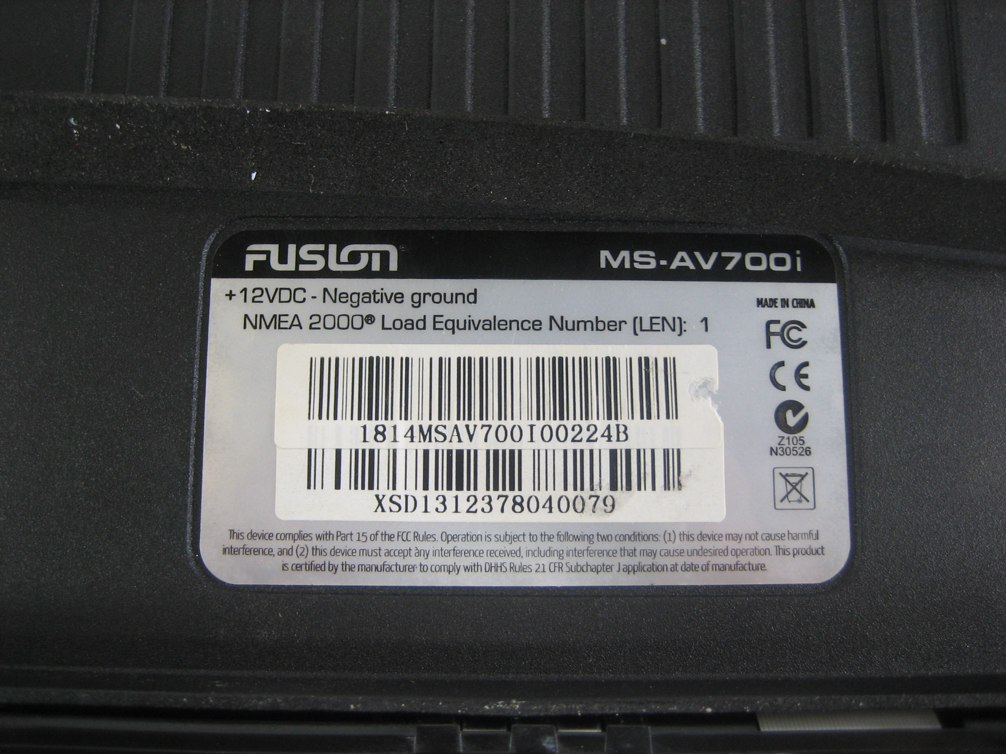 Fusion/MS-AV700i Marine Stereo-DVD/CD/FM/AM/Aux-W/BT100 Bluetooth ...