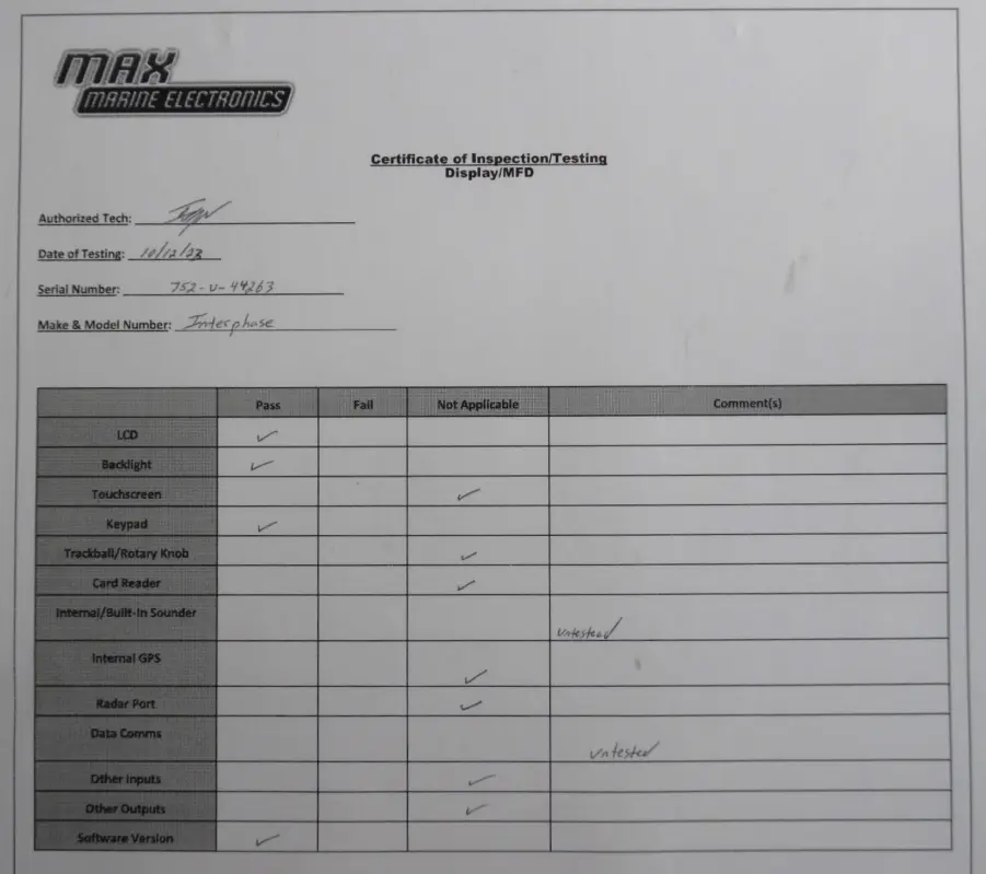 Interphase Color Twinscope Forward Looking Sonar Echoscan Series (Power ...