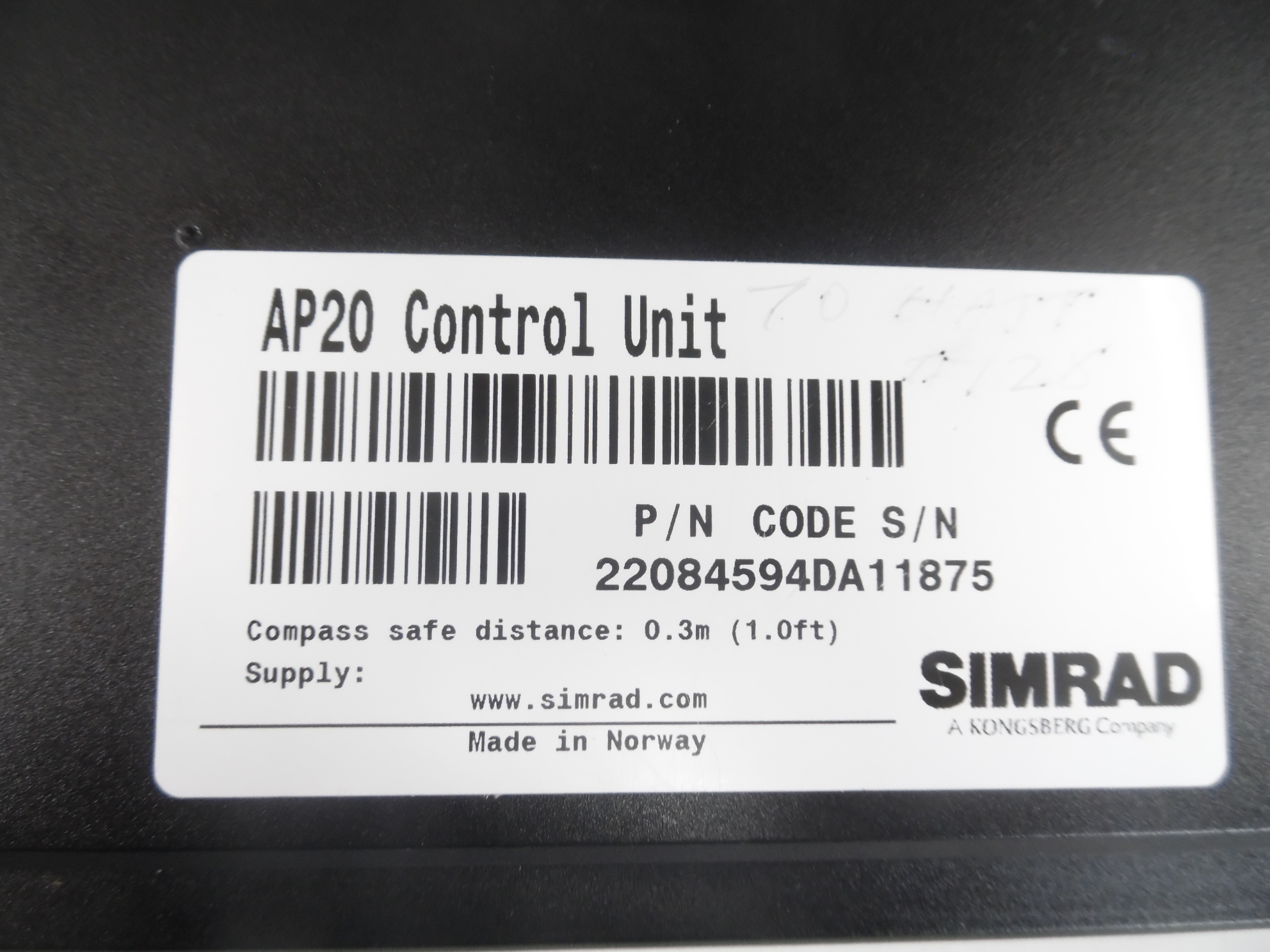 Simrad AP20 Autopilot Control Head 22084594 - Max Marine Electronics