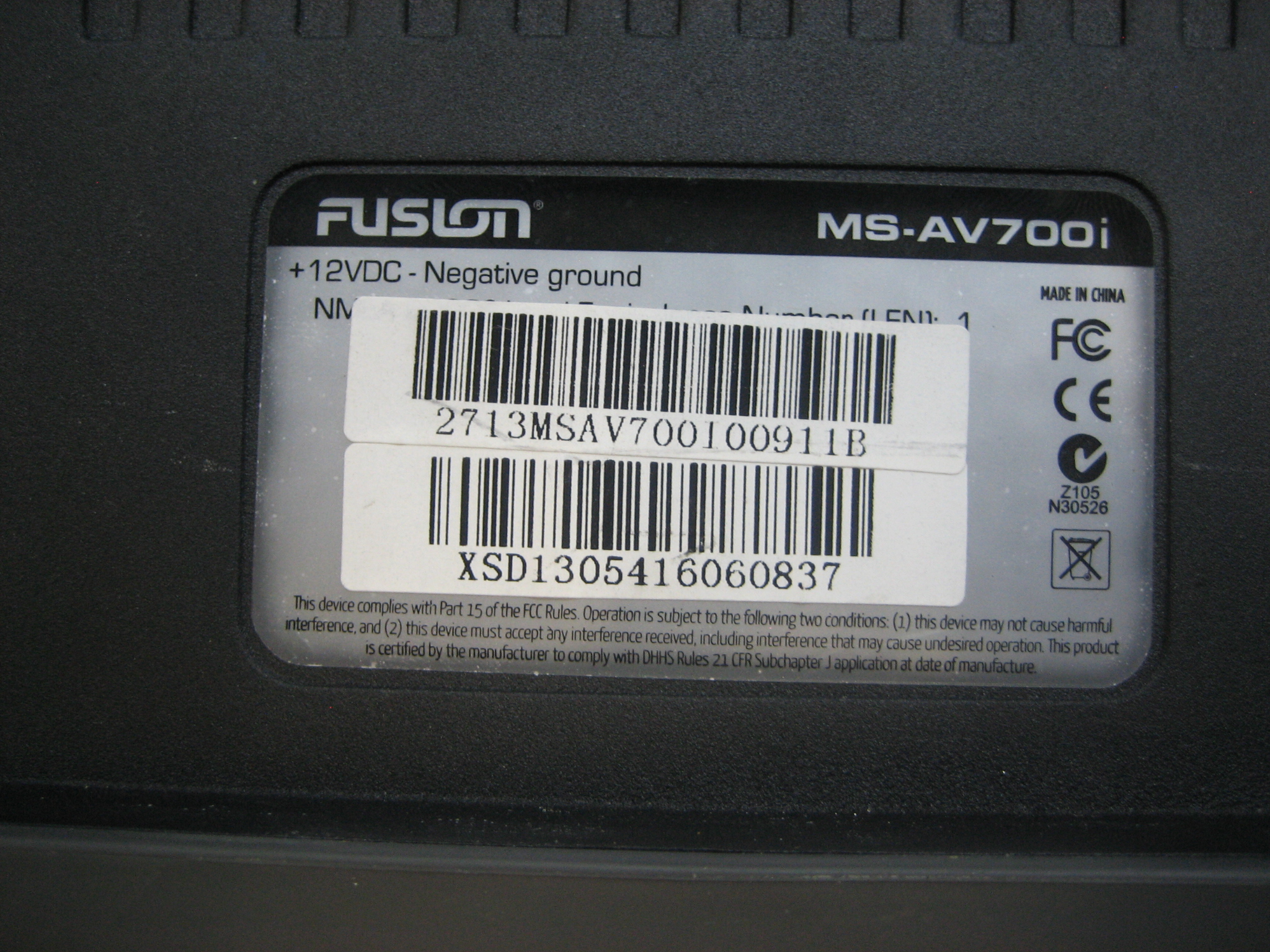 Fusion/MS-AV700i Marine Stereo-iPod Dock/FM/AM/Aux/Sirius - Max Marine ...