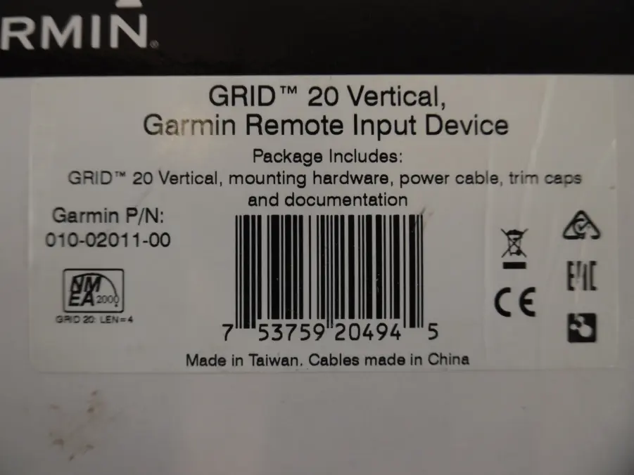 Garmin Grid 20 Remote Input Device (010-02011-00) New Open Box - Max ...