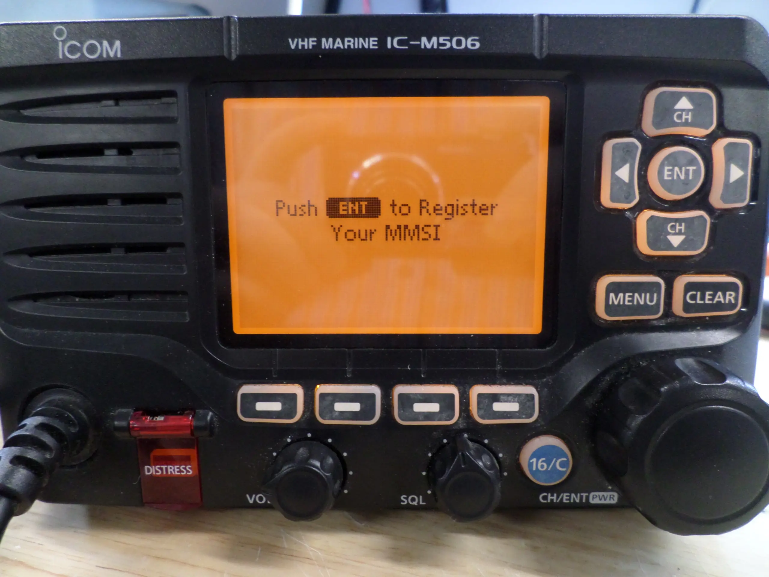 Icom IC-M506* Submersible Marine VHF Radio w/ HM-205 Fist Mic - Fully ...