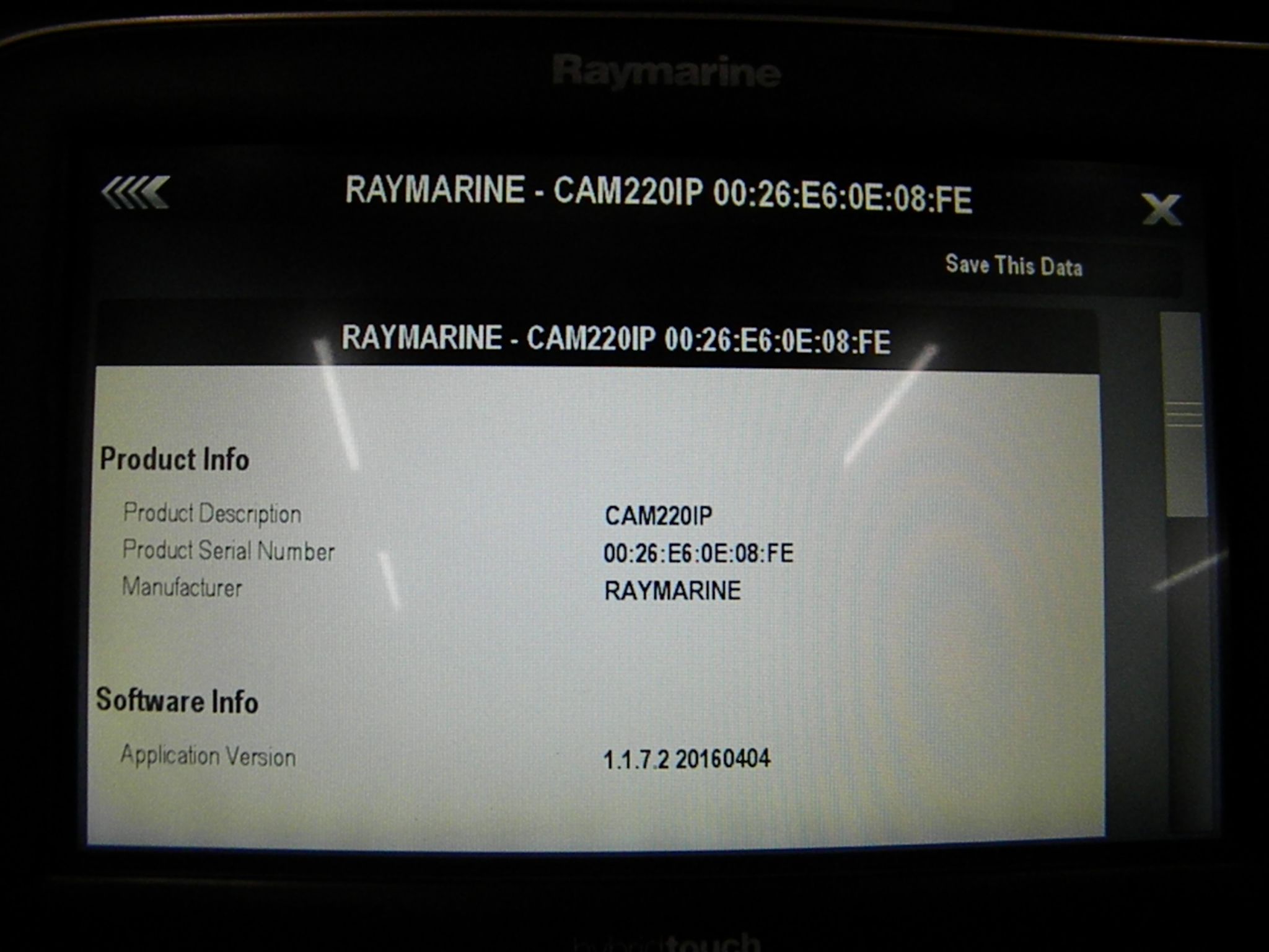 Raymarine CAM220IP High Definition Day & Night Eyeball Camera ~ E70347 ...