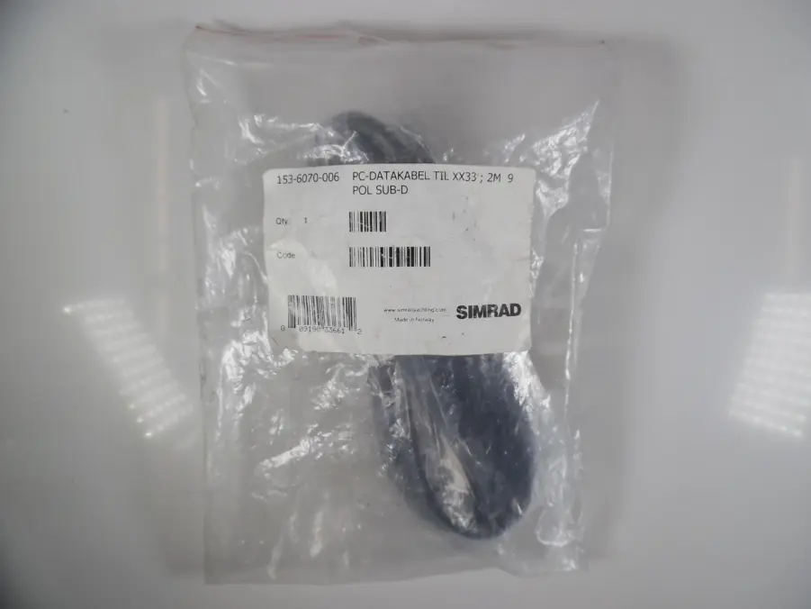 Simrad 153-6070-006 PC Data Cable - 8 Pin to DB9 - NEW - CX33? CE33 ...