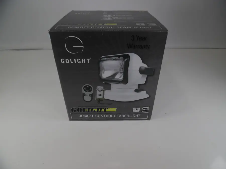 GoLight 5149 Black Permanent Mount Halogen Spotlight w/ Wired Remote ...