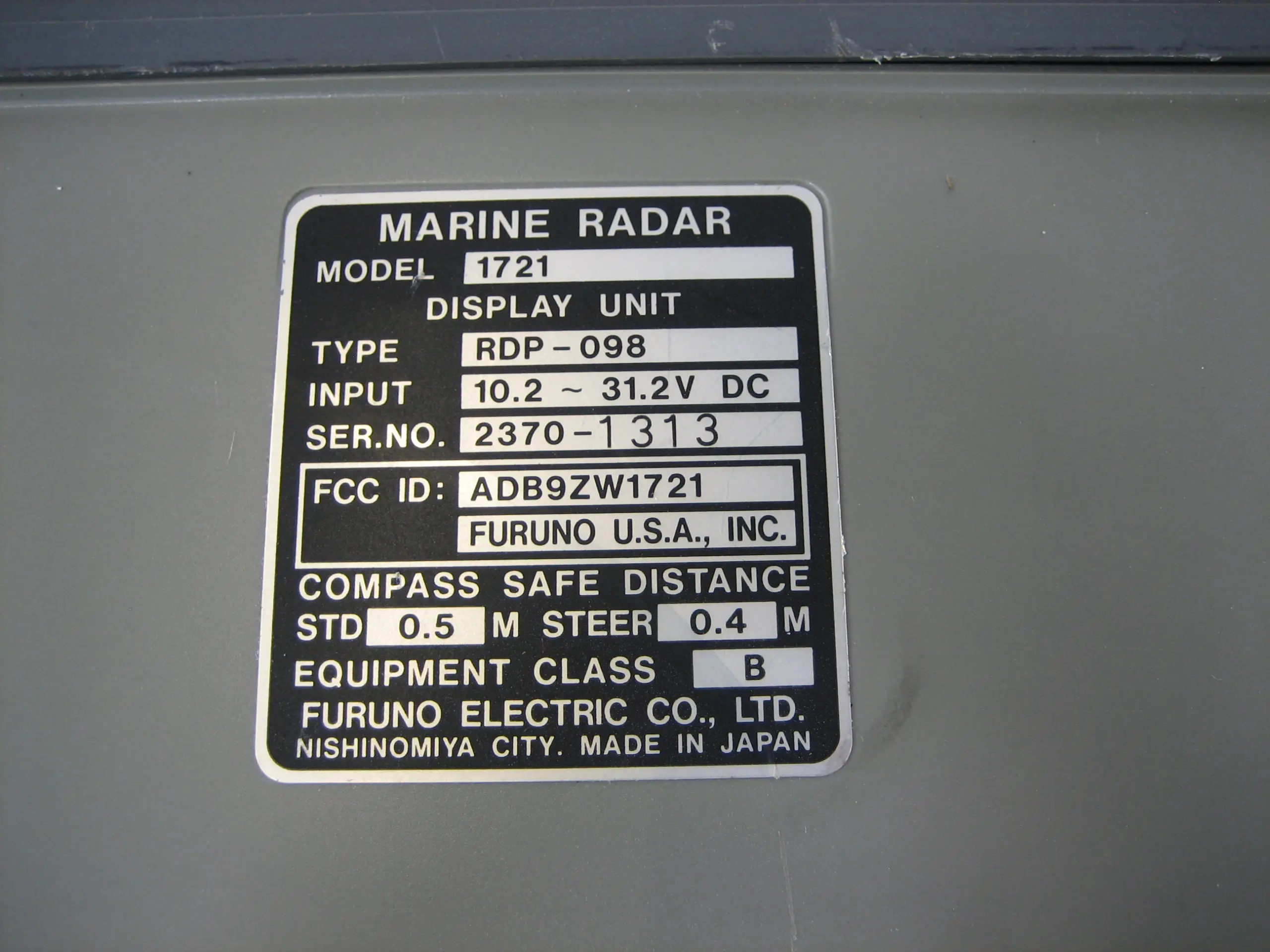 FURUNO 1721MK2 2kw Dome Radar CRT System 24 Mile - Tested - Max Marine ...