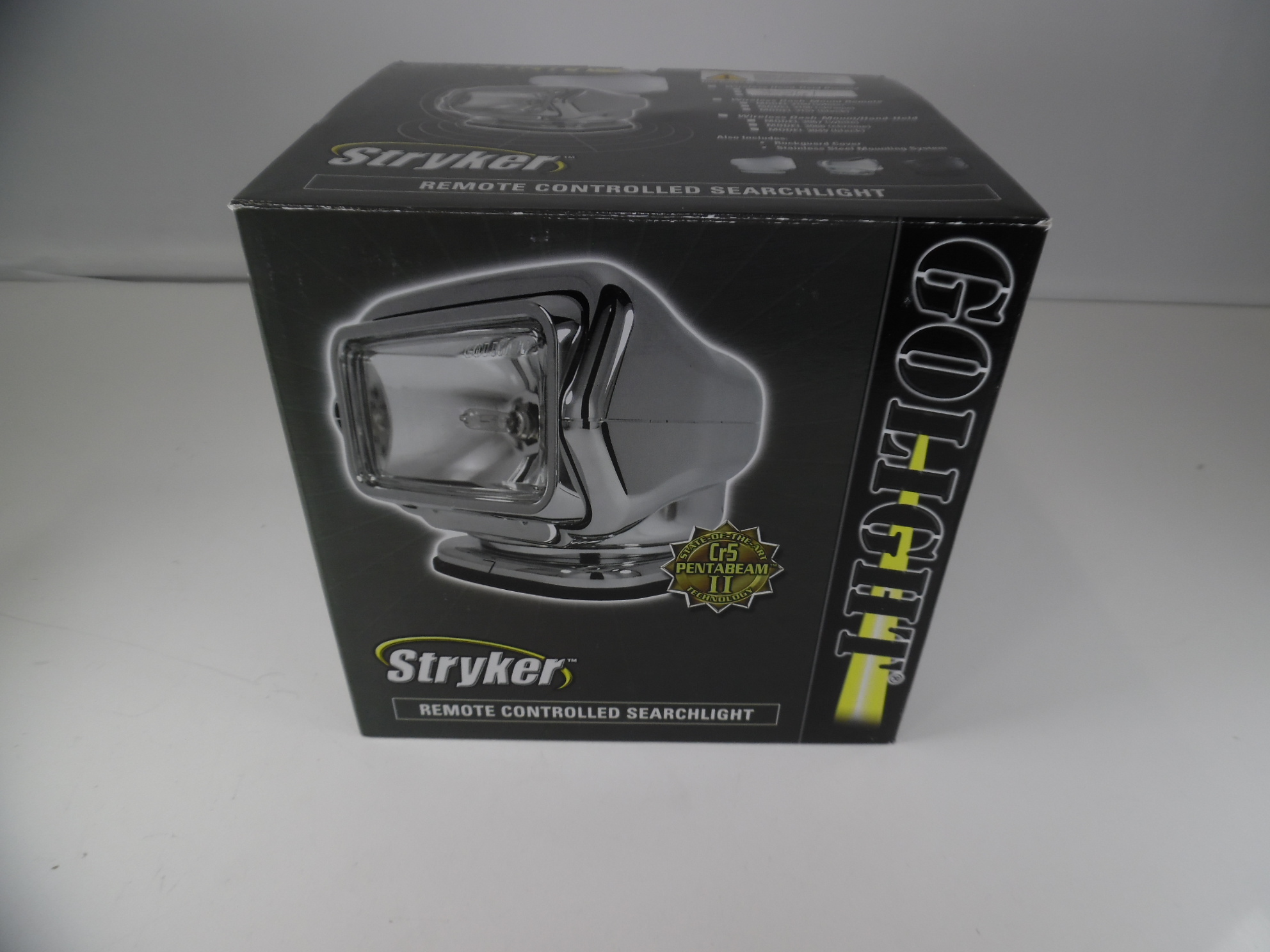 GoLight 30261 Chrome Stryker HID Permanent Mount Hard Wired Dash Remote ...