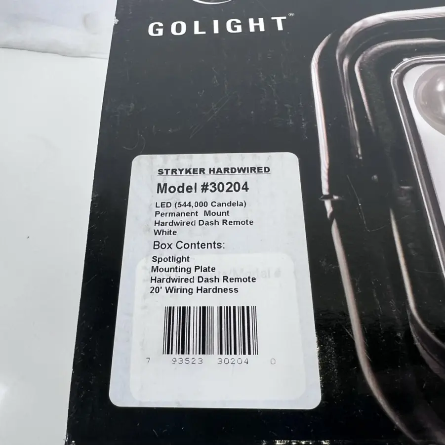 GoLight 30204 White LED Spotlight w/ Hardwired Joystick Remote ...