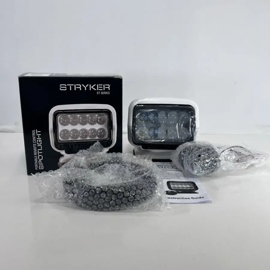 GoLight 30204 White LED Spotlight w/ Hardwired Joystick Remote - Refurbished - Max Marine ...