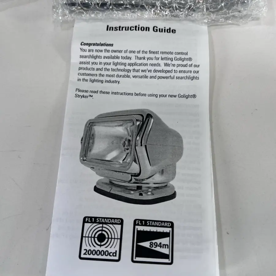 Golight Stryker ST Series Model 30512ST Halogen Spotlight Portable ...