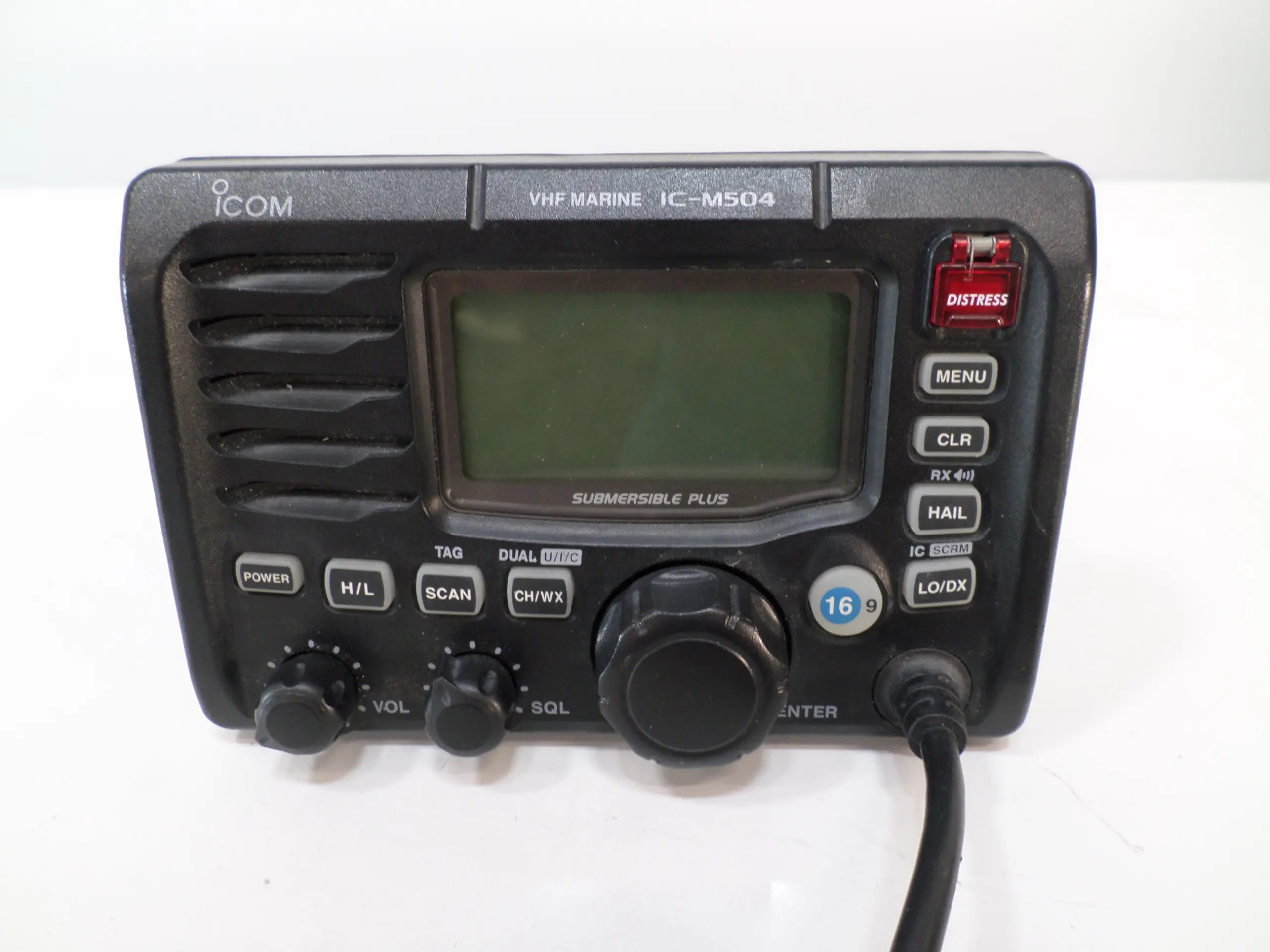 ICOM IC-M504 Marine DSC VHF Radio with Attached HM-126 Mic - Great ...