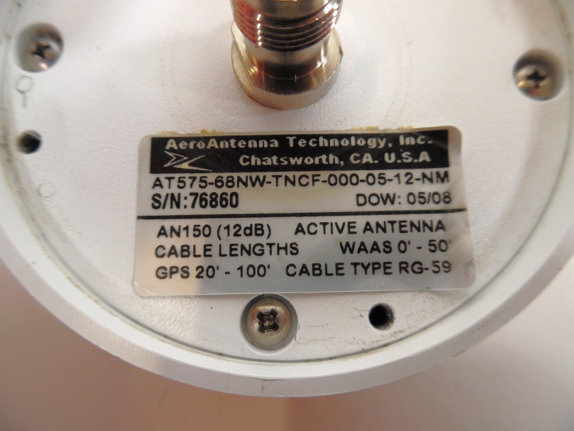 Northstar AN150 GPS Antenna 39ft CABLE (6000i/6100i/951/952x) Good ...