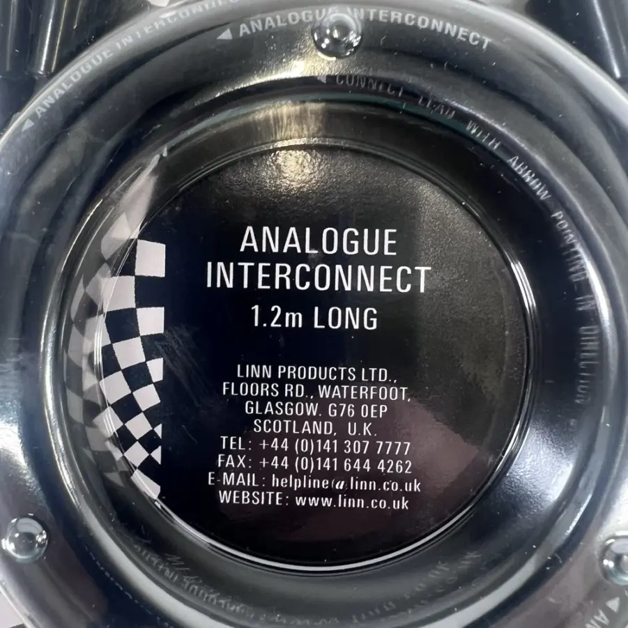 Linn Analogue Black Interconnect 1.2m Long PREMIUM LUXURY RCA Cable ...