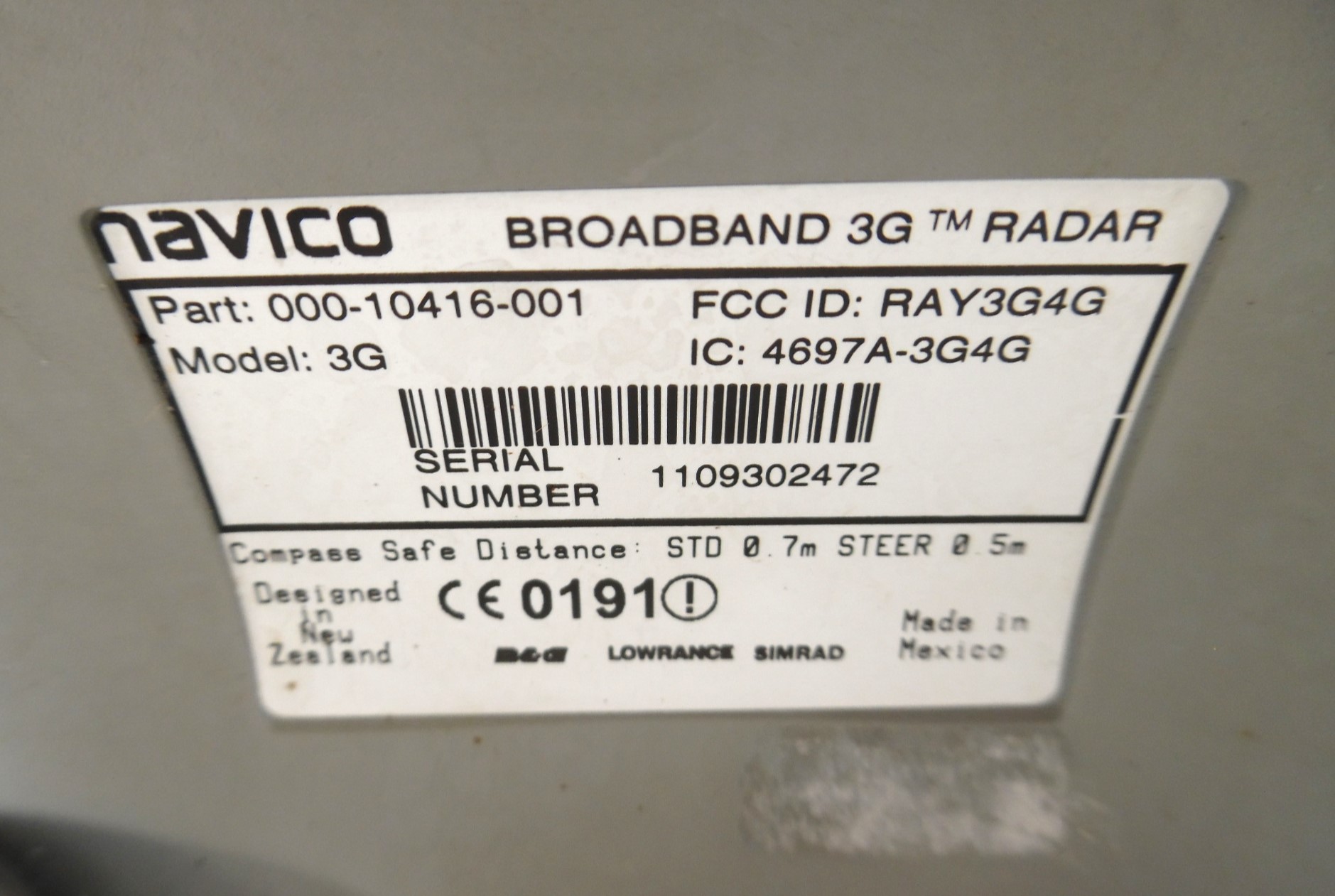 Simrad Lowrance Navico 3G Broadband Radar W/ RI10 Interface + Cables ...