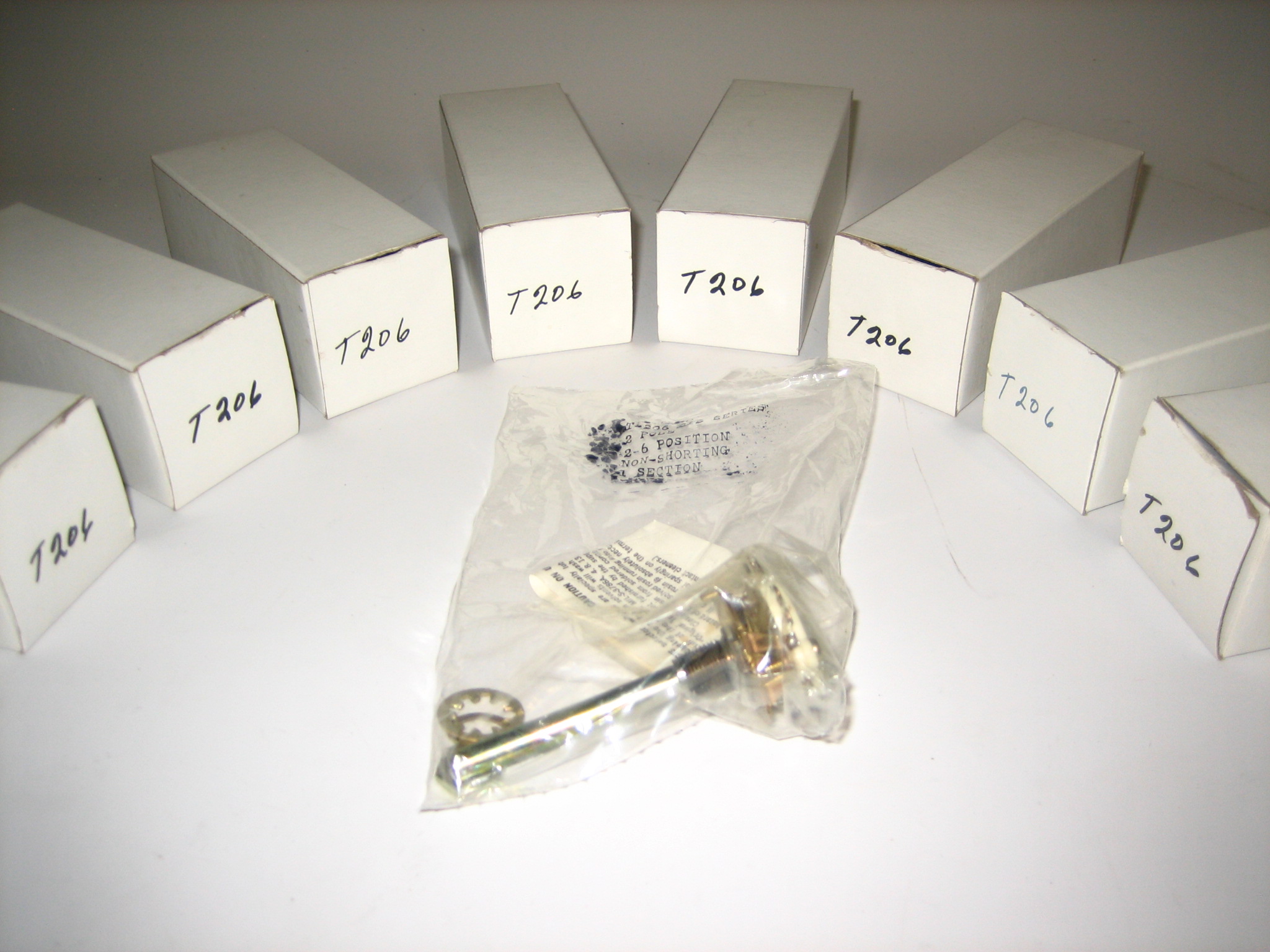 CTS T-206 LOT OF 8 Rotary Switch 2-6 Position Non-Shorting Switch 212 ...