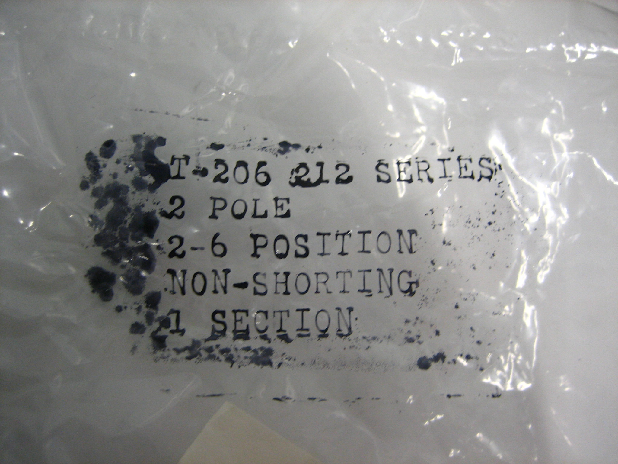 CTS T-206 LOT OF 8 Rotary Switch 2-6 Position Non-Shorting Switch 212 ...