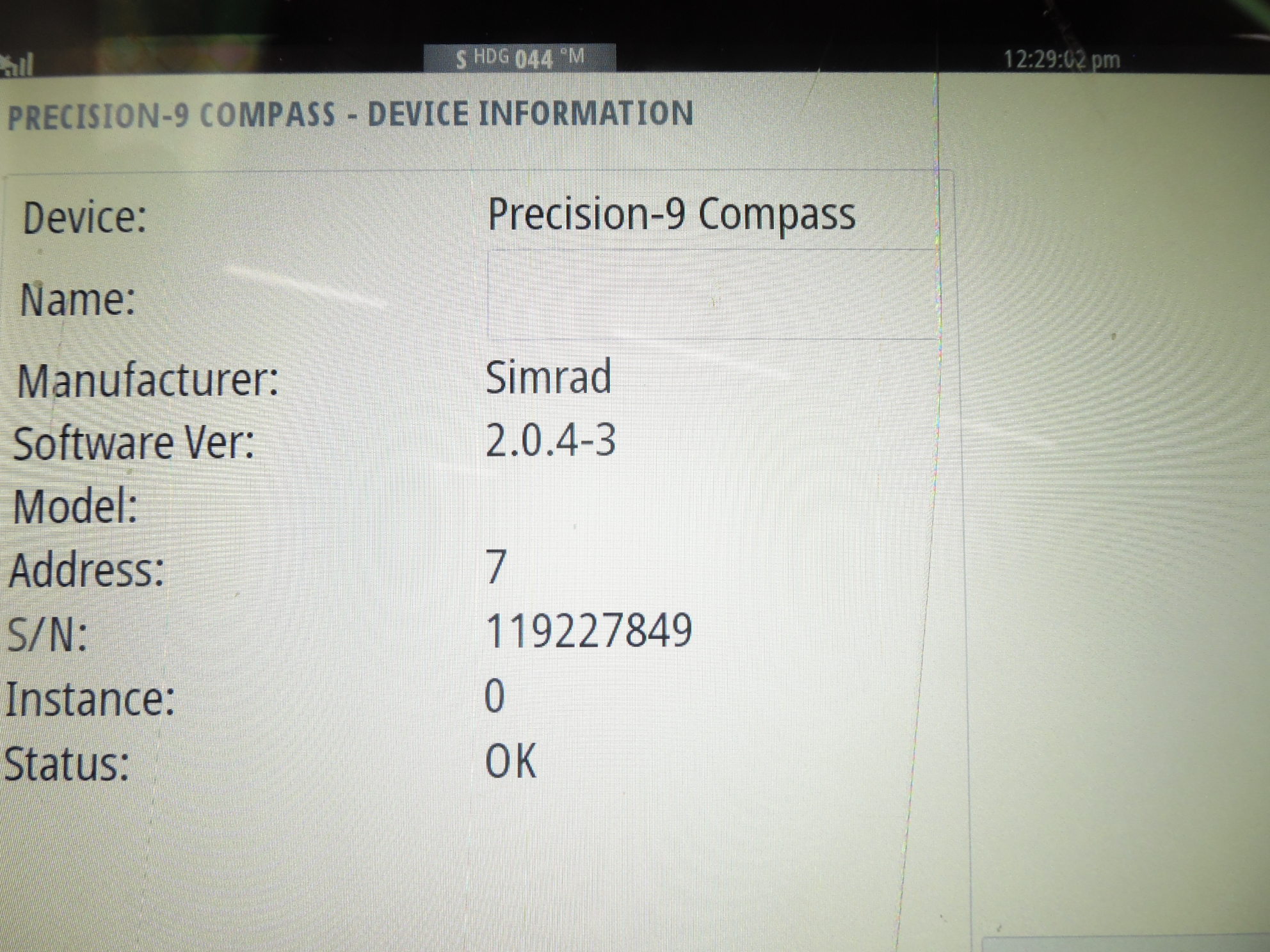 Simrad Precision 9 Compass W/Mounting Bracket Tested - Max Marine ...