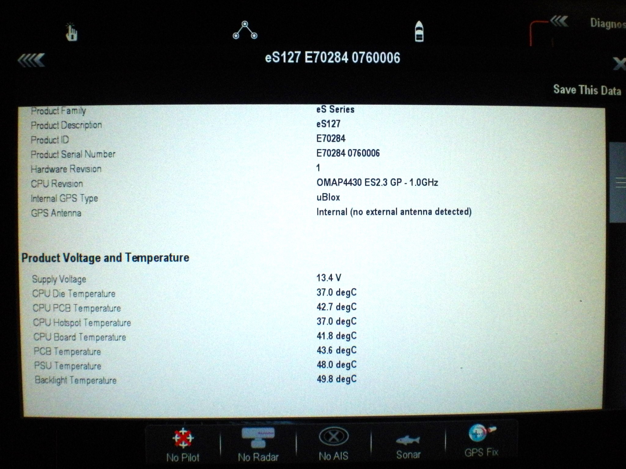 Raymarine eS127 HybridTouch Lighthouse 2 MFD E70284 - Tested - 90 Day ...