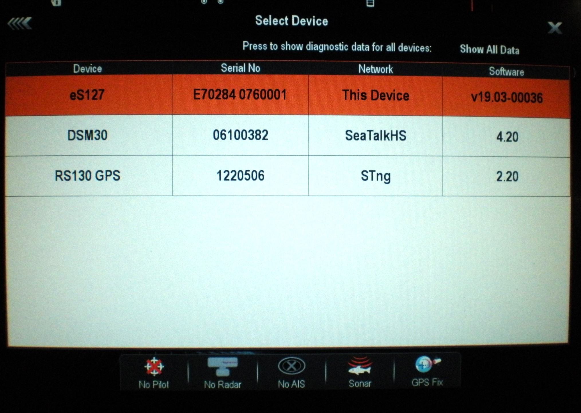 Raymarine eS127 HybridTouch Lighthouse 2 MFD E70284 - Tested - 90 Day ...
