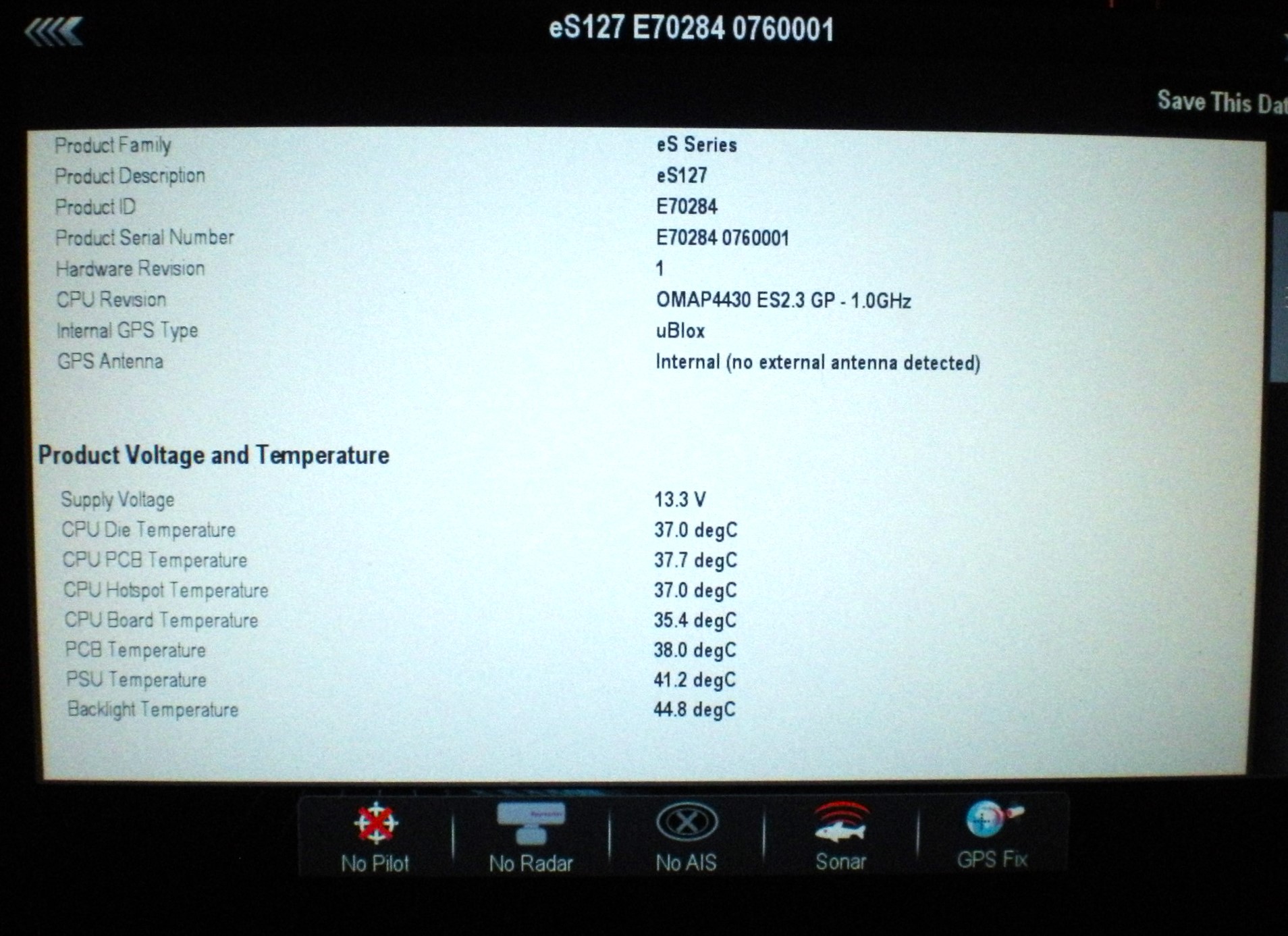 Raymarine eS127 HybridTouch Lighthouse 2 MFD E70284 - Tested - 90 Day ...