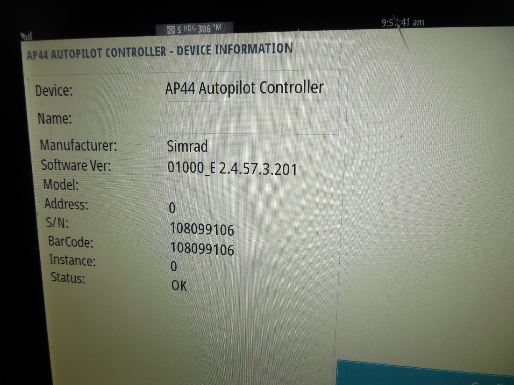 Simrad/AP44 Autopilot Control Head 000-13289-001 - Max Marine Electronics