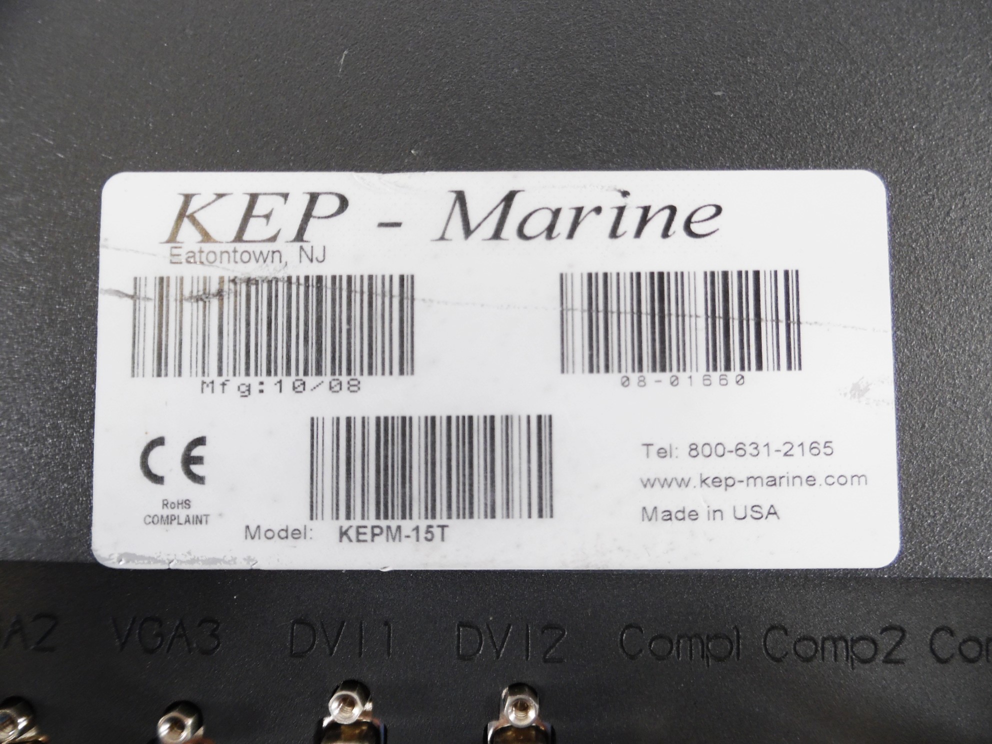 KEP Marine KEPM-15T ~ 15″ Sunlight-Viewable Marine Monitor *Bench ...