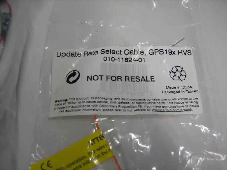 Garmin GPS 19x HVS NMEA0183 Cable w/Rate Select 010-11824-00 01 010 ...