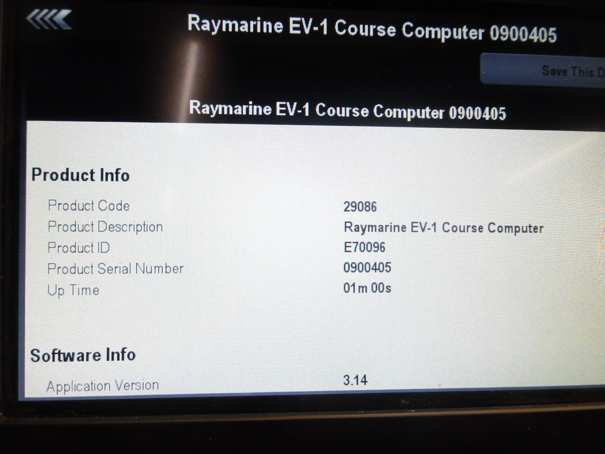 Raymarine Evolution Autopilot Heading Sensor EV-1 E70096 NEW OPEN BOX ...