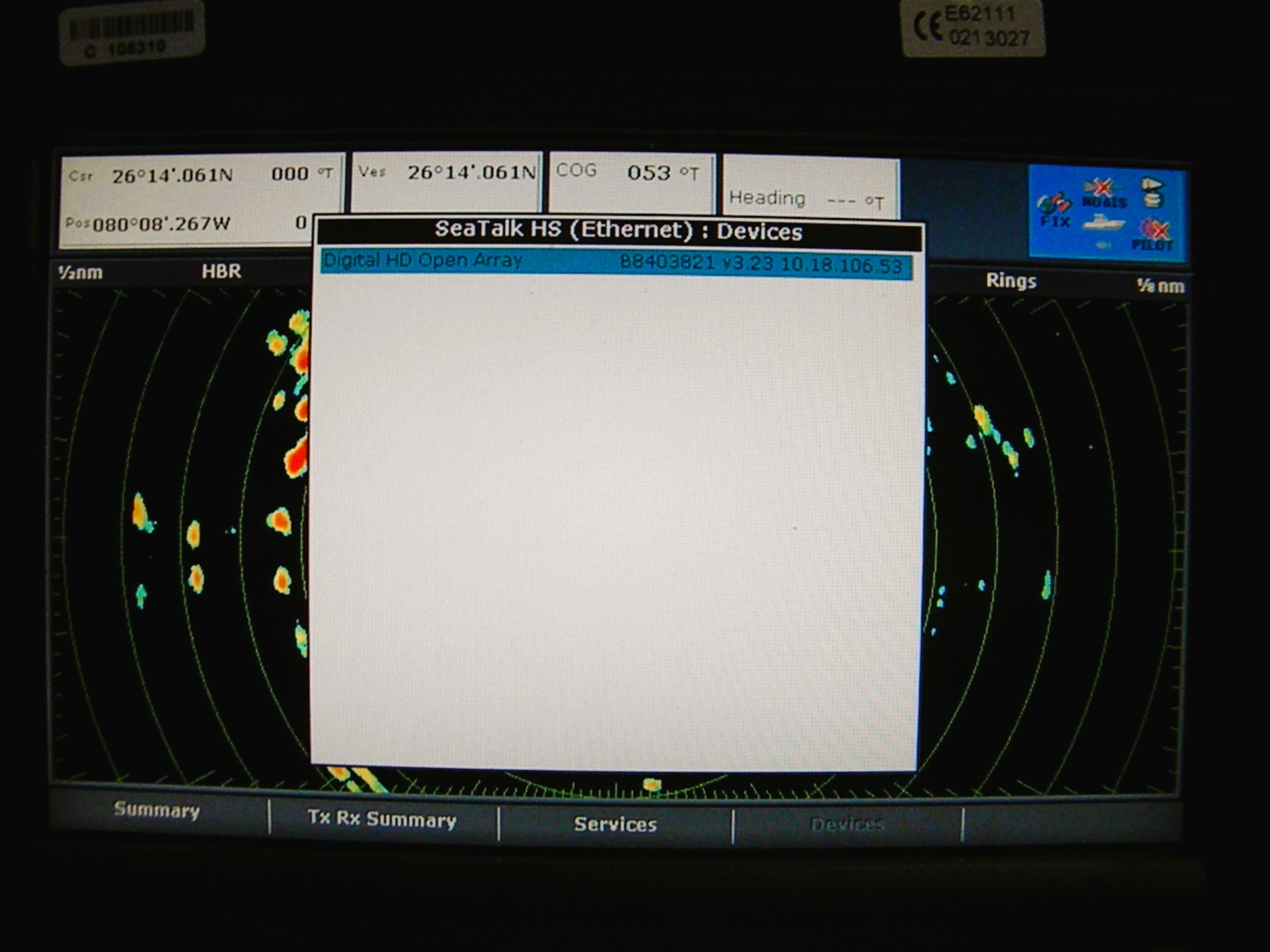 Raymarine 4kw 48" HD Color Digital Open Array Radar System*LOW HOURS ...