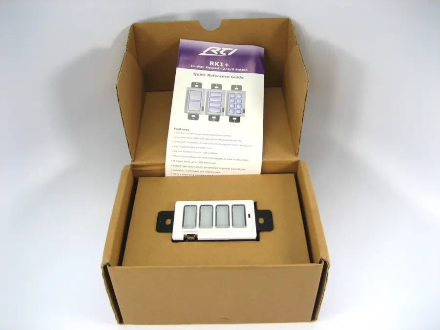 RTI RK1+ (4 Button) IN-Wall Universal Controller New Open Box - Max ...