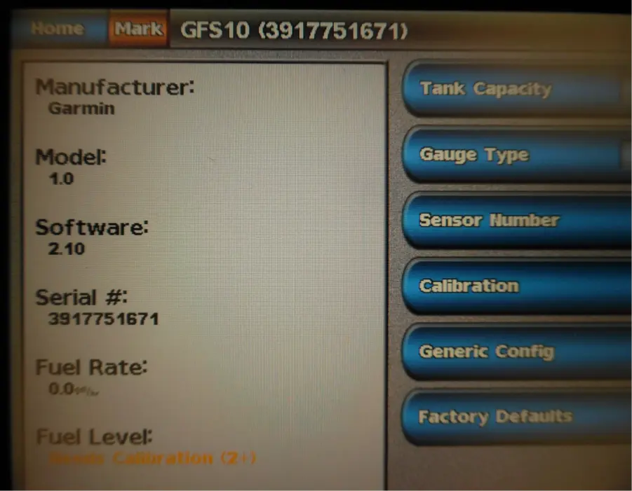 Garmin GFS 10 N2K CANet Fuel Sensor Gas Engines ONLY (USED) - 010-00671 ...