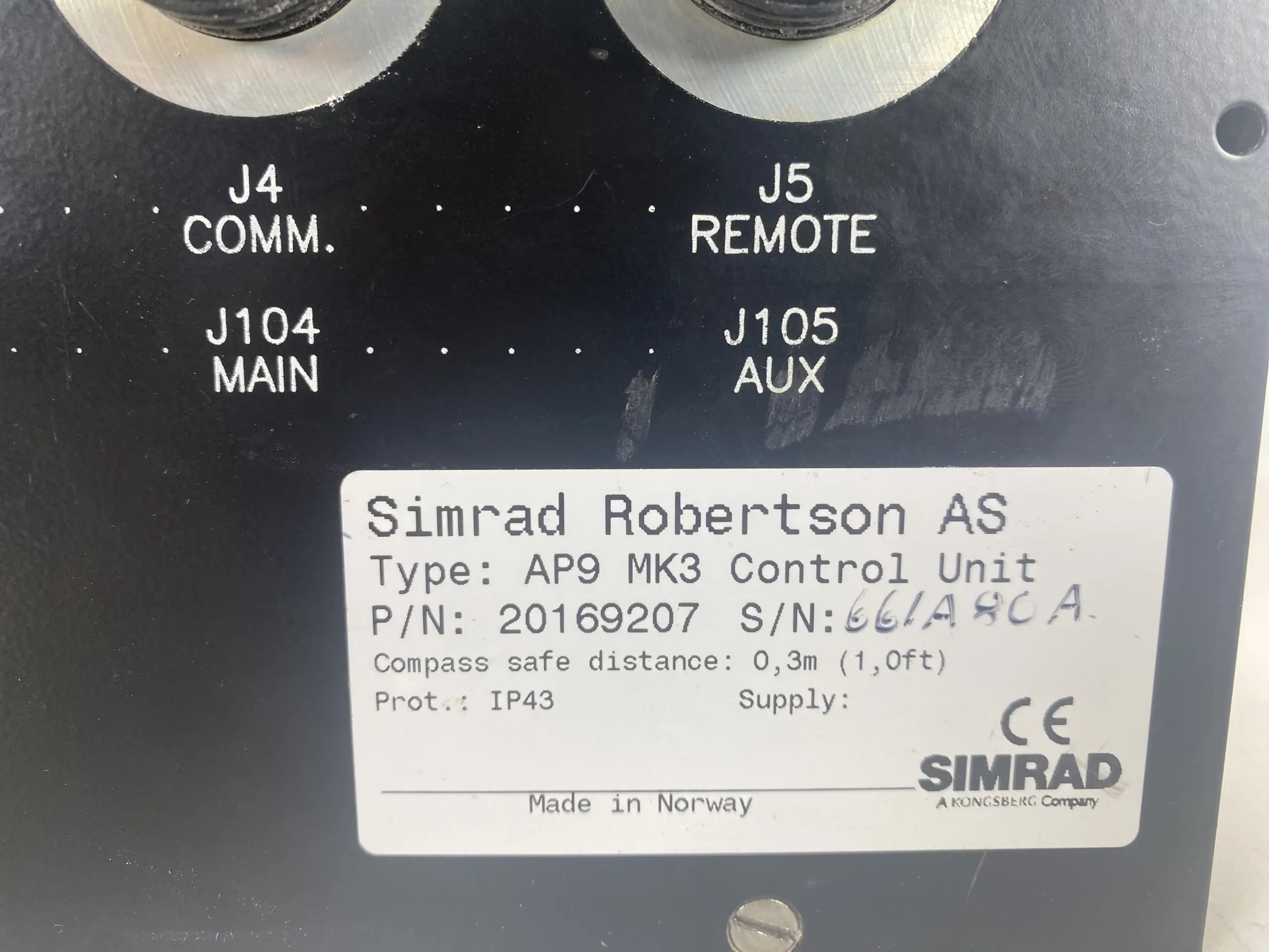 Simrad-Robertson AP9 MK3 Autopilot Control Head 20169207 - Max Marine ...
