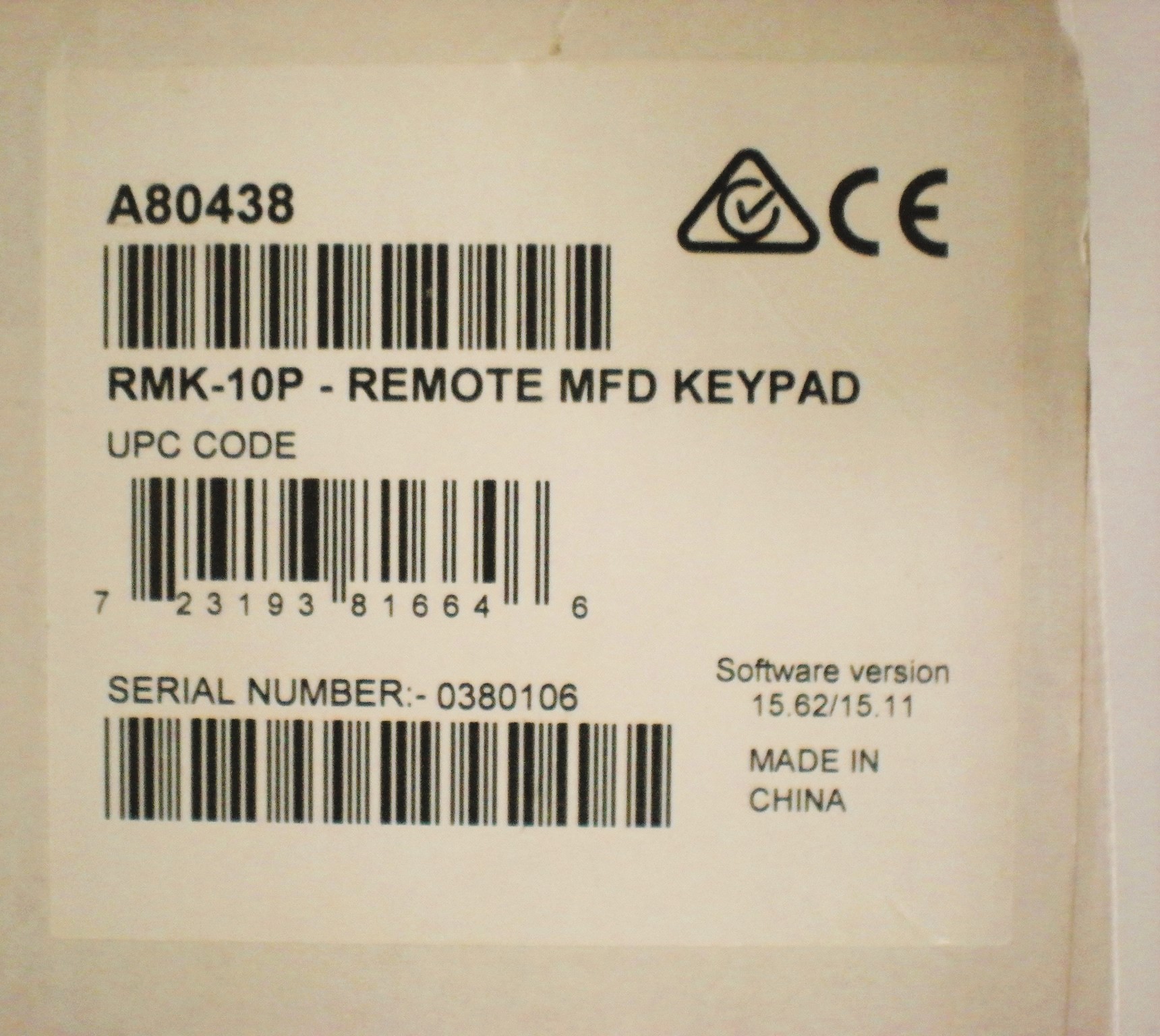 Raymarine RMK-10P A80438 - Wired Remote Keypad - Portrait - New Old ...