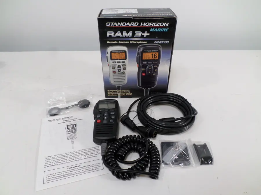 Standard Horizon CMP31B Ram3+ Second Station Handset with Accessories ...