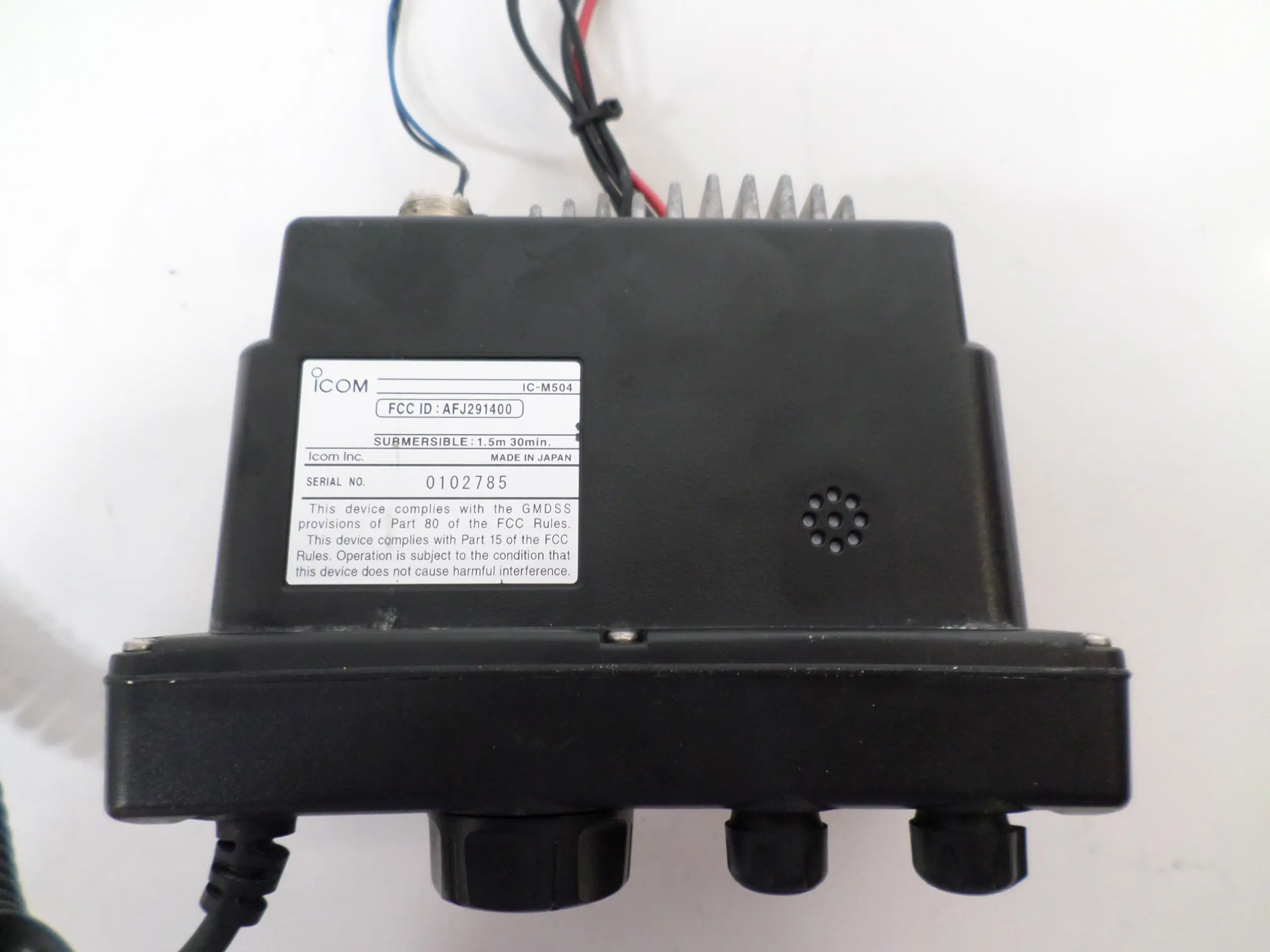 ICOM IC-M504 Marine DSC VHF Radio with Attached Mic - Good Condition ...