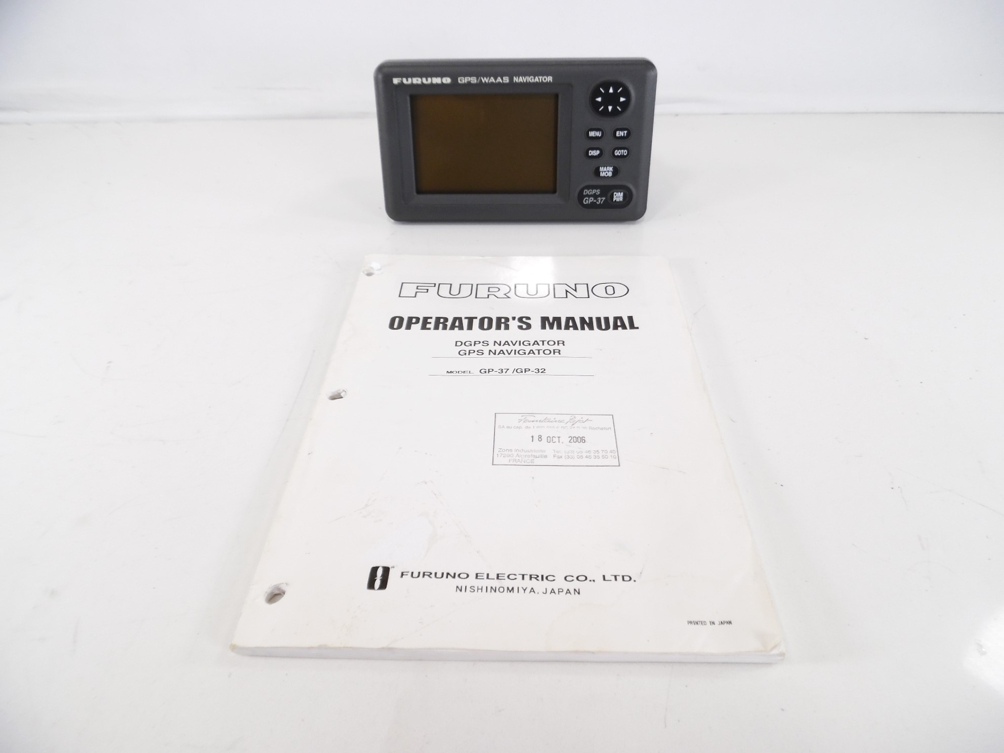 Furuno GP-37 Monochrome GPS/WAAS Receiver and Navigator w/Manual ...