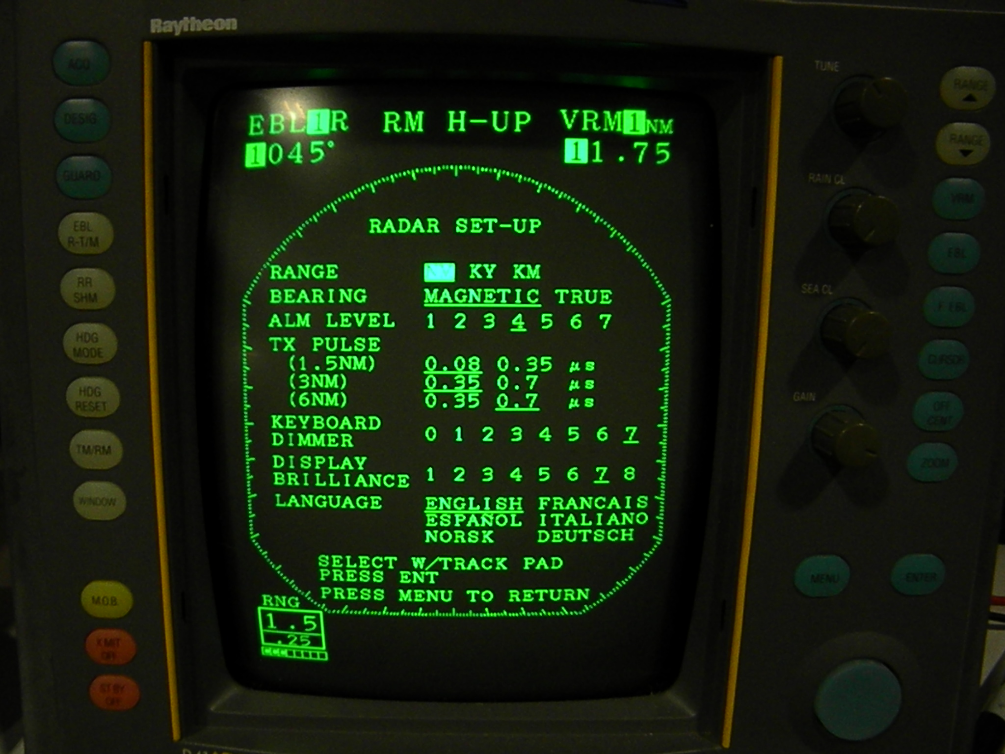 Raytheon R40XX Raster Scan Radar System w/M92539 24" Radome & Cables ...