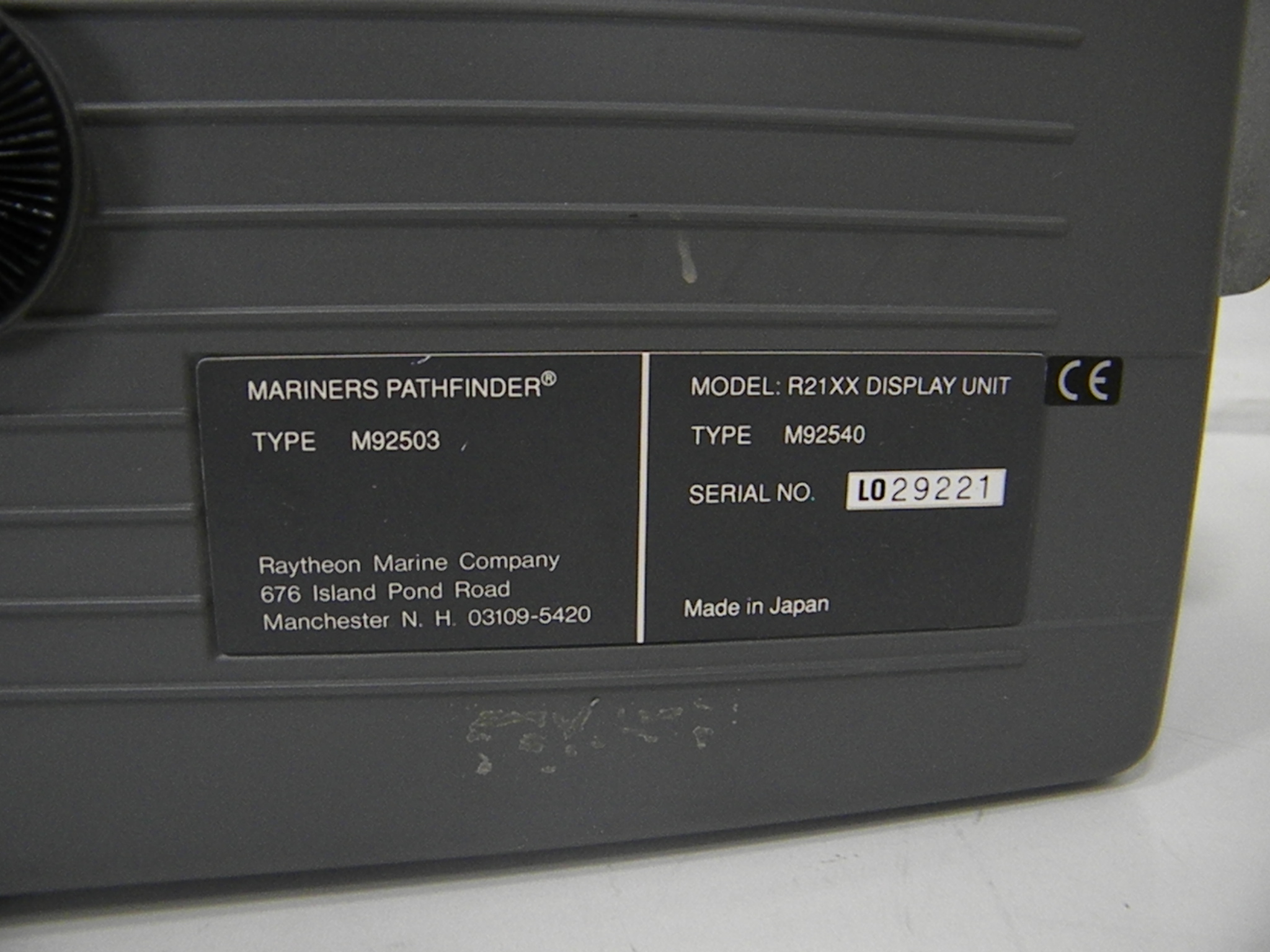 Raytheon R20XX Raster Scan Radar System w/ M92539 24" Radome & Cables ...