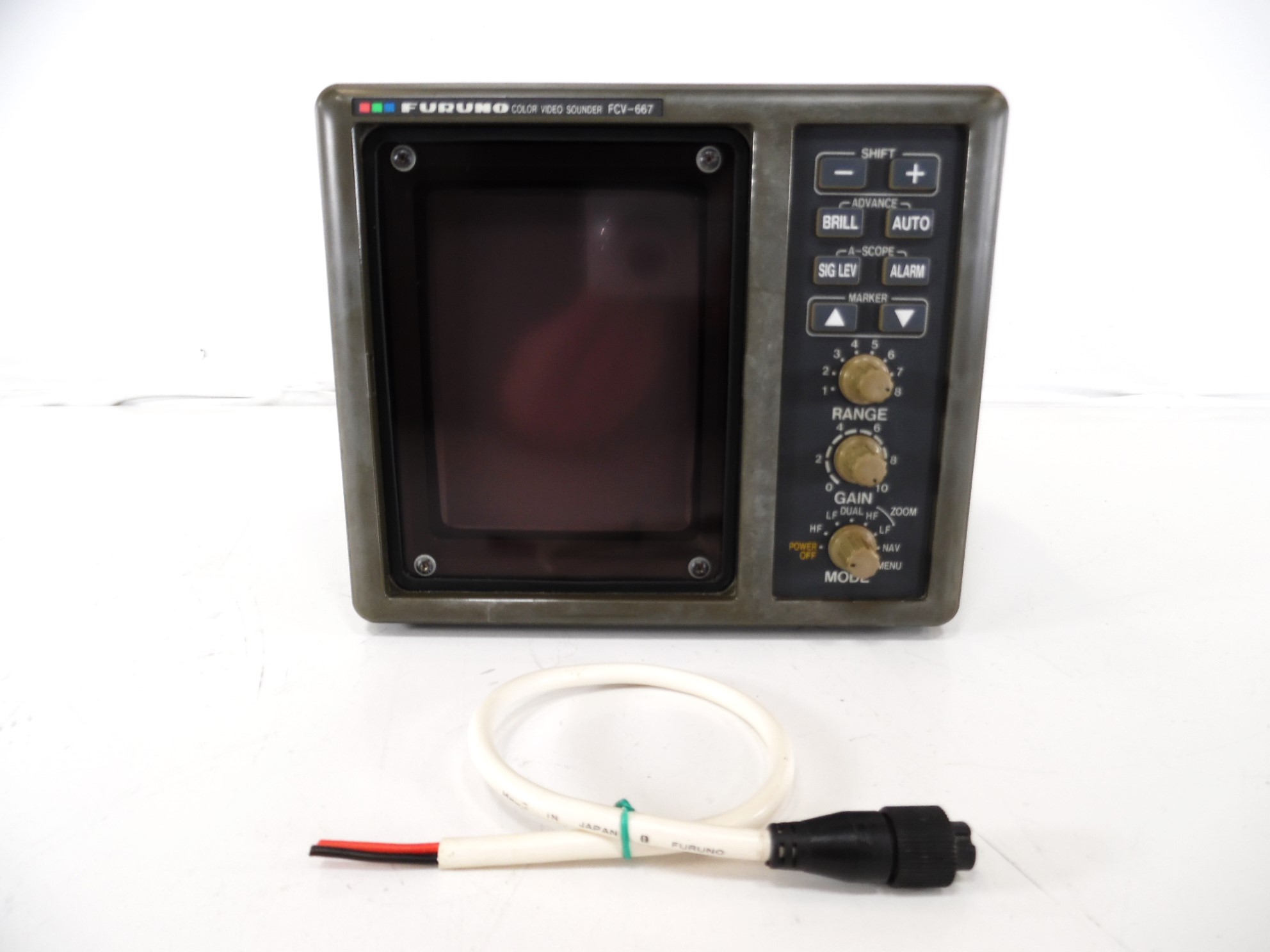 Furuno FCV-667 Color Video Sounder 50/200kHz w/Power Cable, Knobs ...