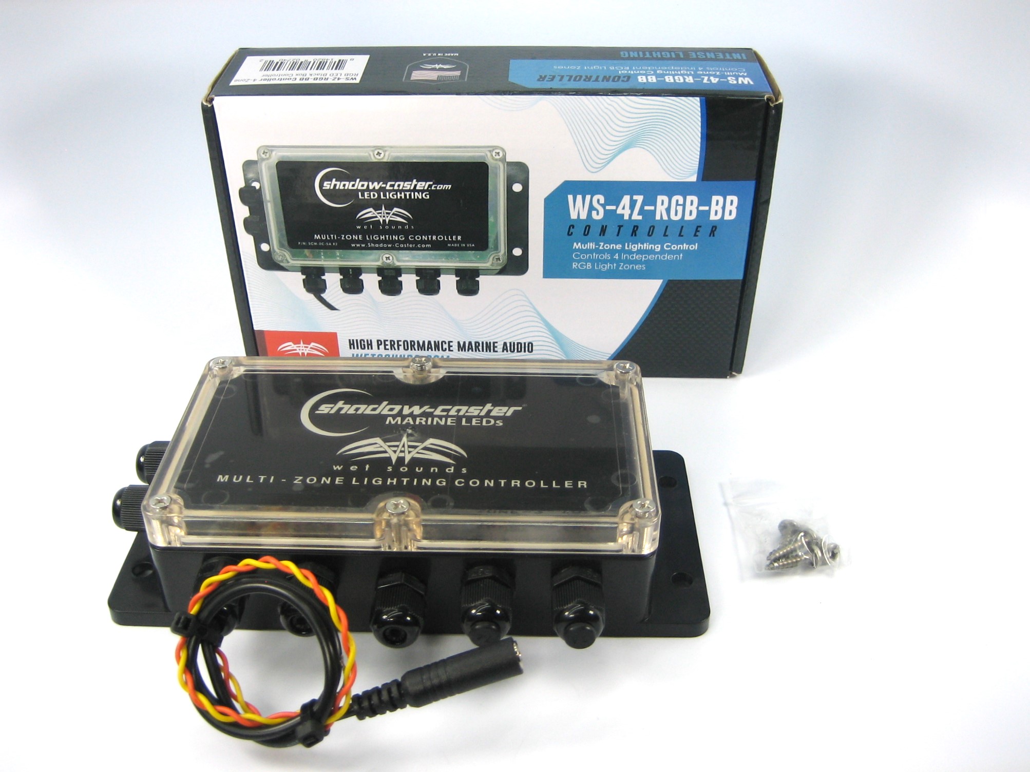 Wet Sounds WS-4Z-RGB-BB Controller V2 Shadow Caster 4 Multi-Zone Light ...