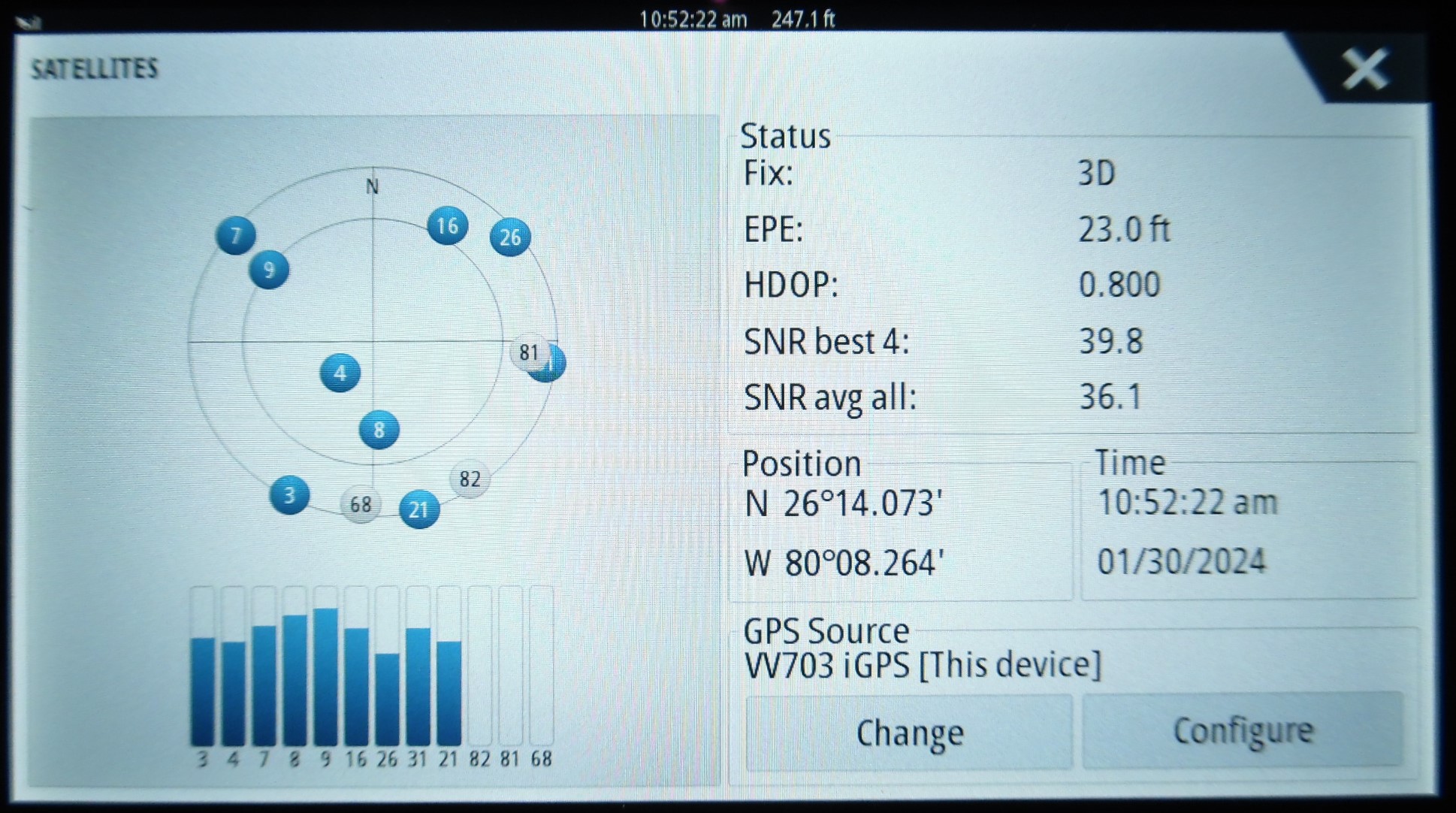 Simrad Mercury Vessel View 703 W/Suncover & Power Cable (Tested Good ...