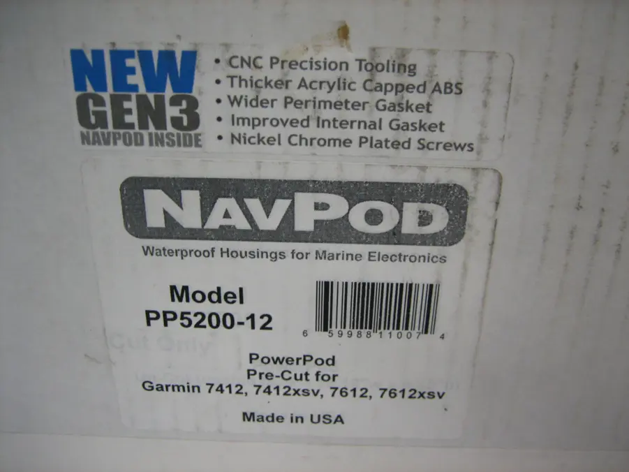 Navpod Powerpod Gen3 PP5200-12 for Garmin GPSmap 7412 7412xsv 7612 7612xsv - NEW - Max Marine ...