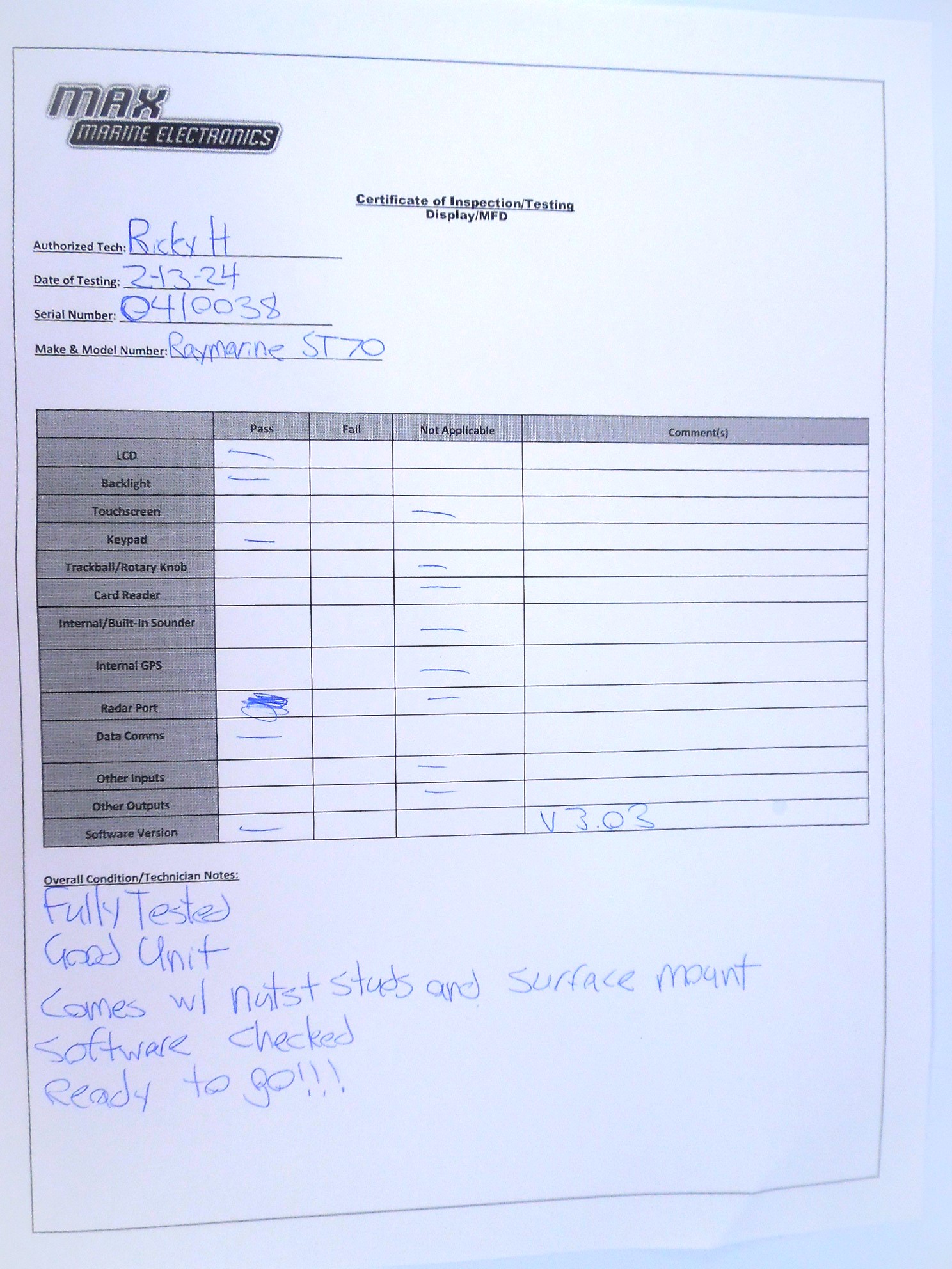 Raymarine ST70 E12196 Marine Autopilot Control Head - Max Marine ...