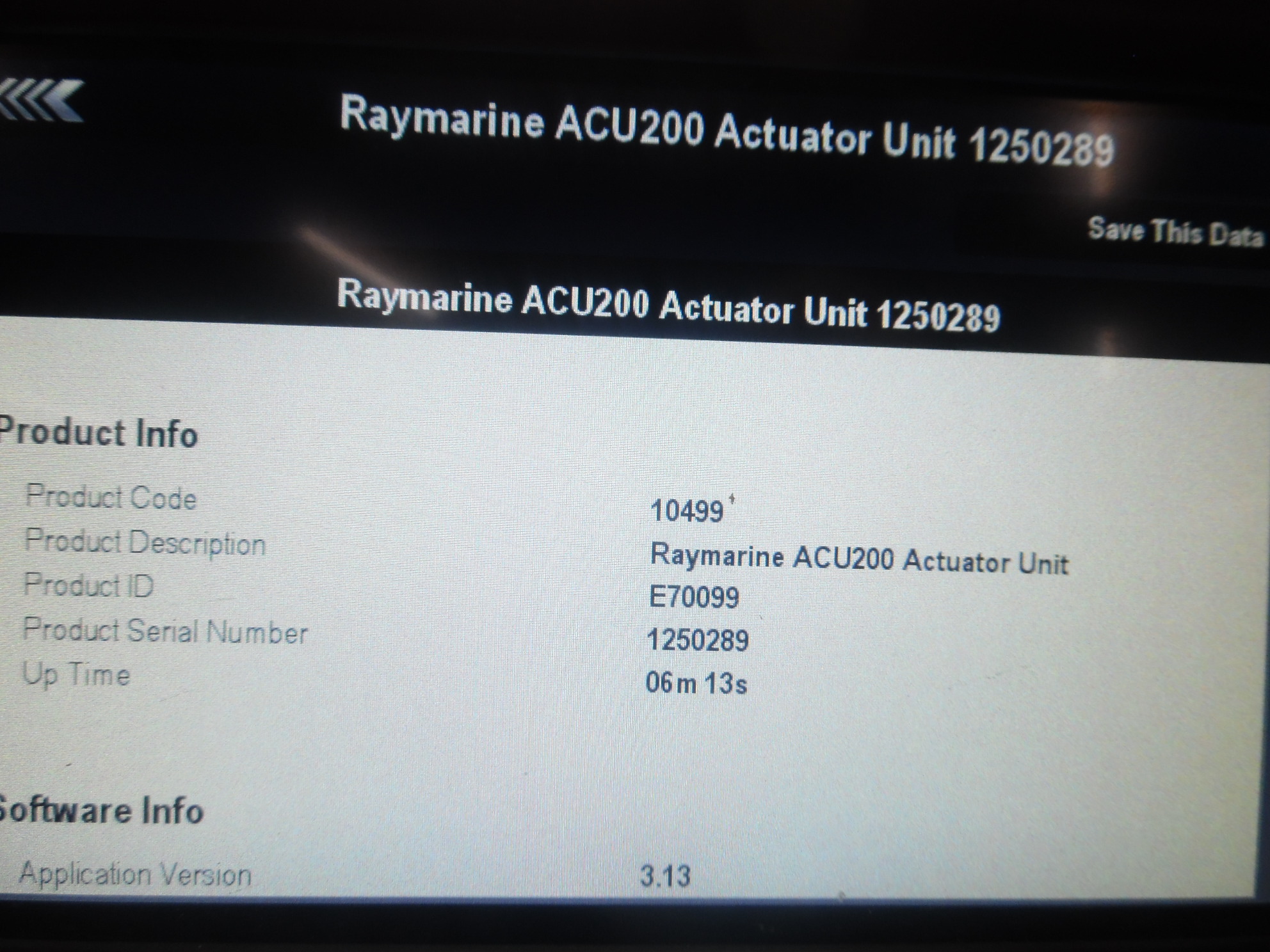 Raymarine Evolution Autopilot ACU-200 Actuator Control Unit E70099 ...