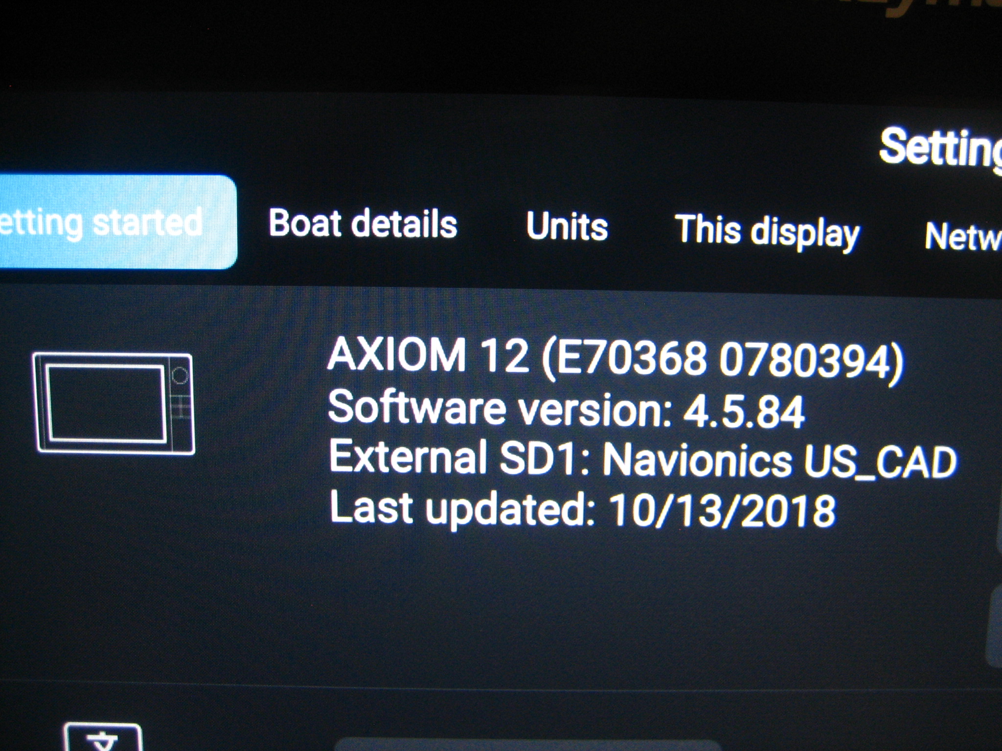 Raymarine Axiom 12 Multifunction Display MFD in Great Working Order ...